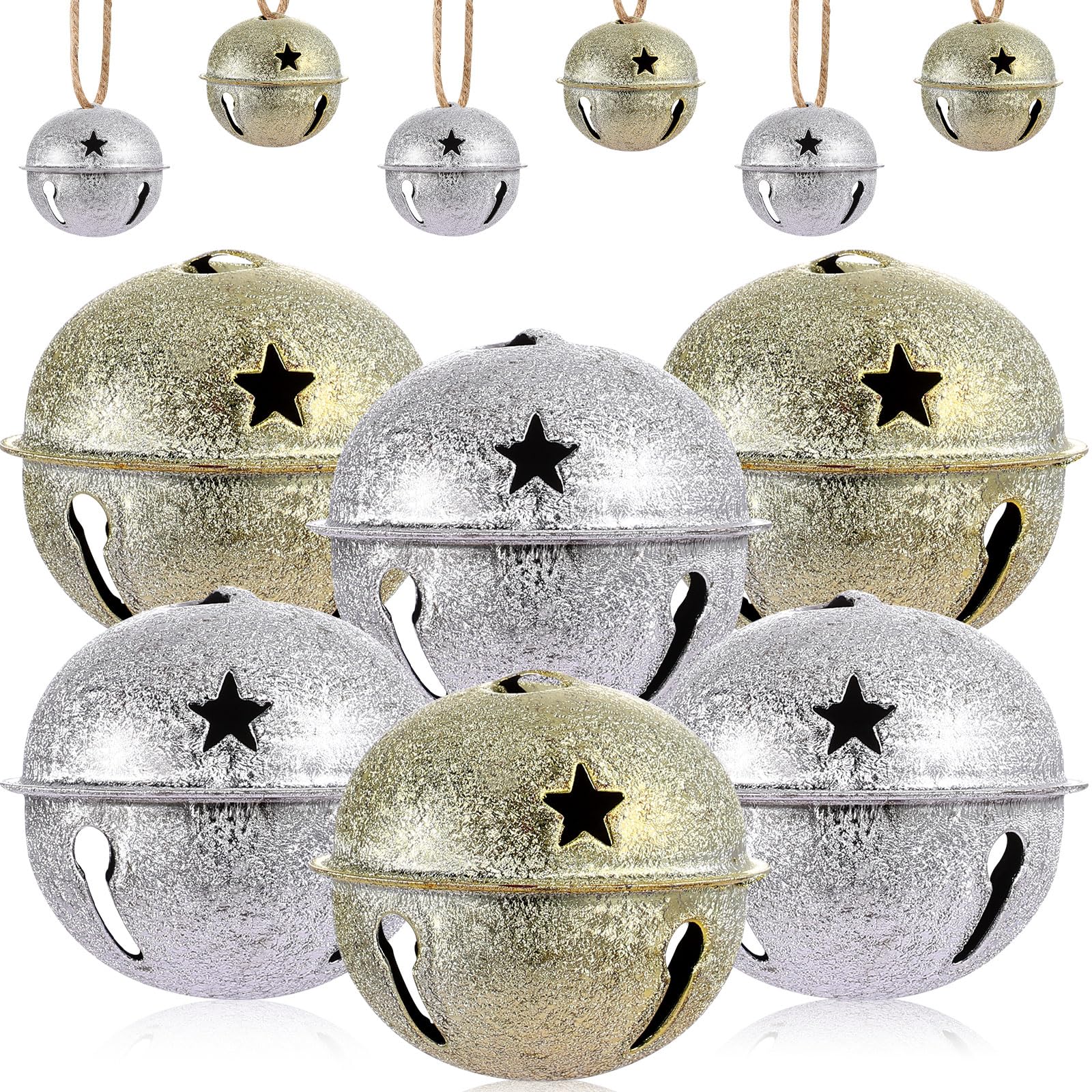 Amazon.com: Zubebe 2.5 Inch Christmas Bells Large Big Size, Christmas ...