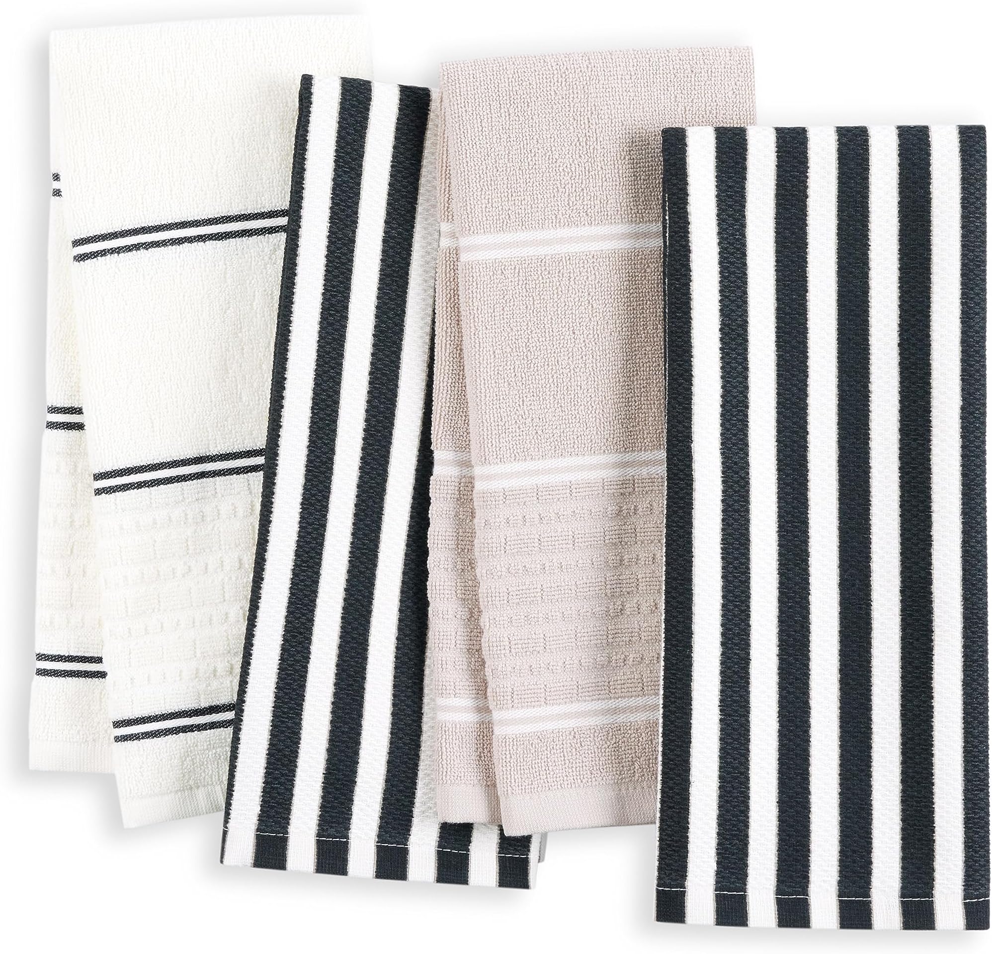 Amazon.com: Kate Spade New York Botanical Stripe Kitchen Towels 4-Pack ...