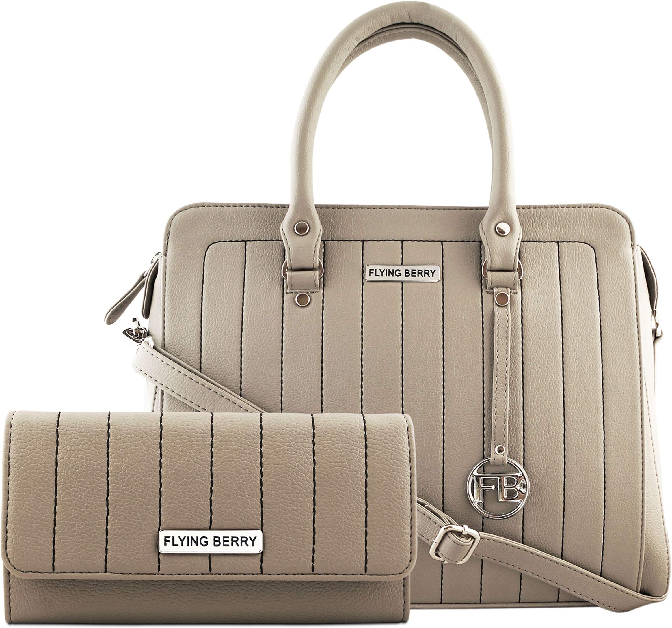 FLYING BERRY Women's Handbag With Sling Bag (Set of 2) (White & Gold ...