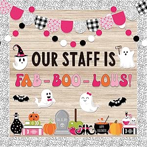 Amazon.com: JarThenaAMCS 97Pcs Halloween Ghost Bulletin Board ...