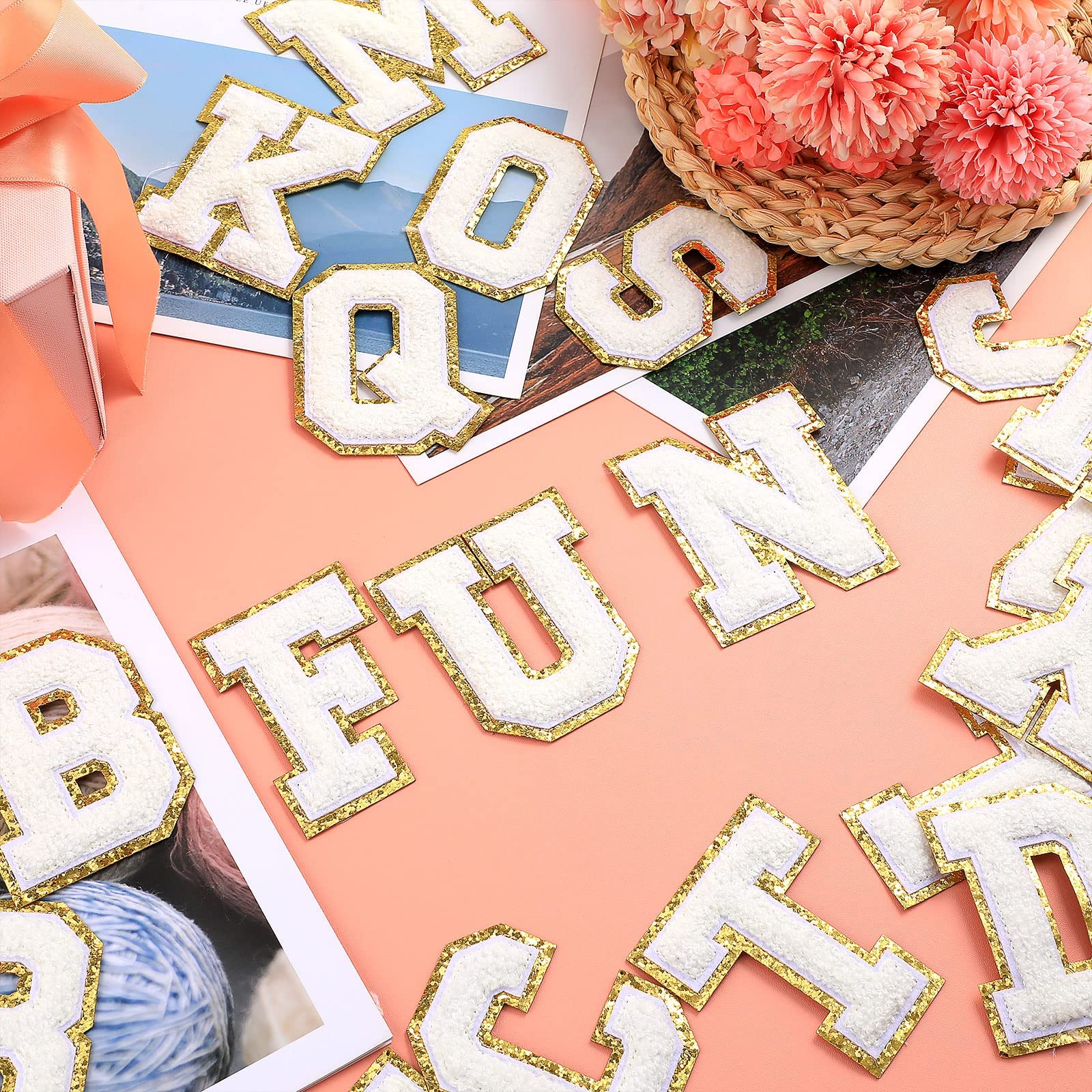 26 Pieces A-Z Chenille Letter Patches 3.1inches Iron On Letters Patches ...