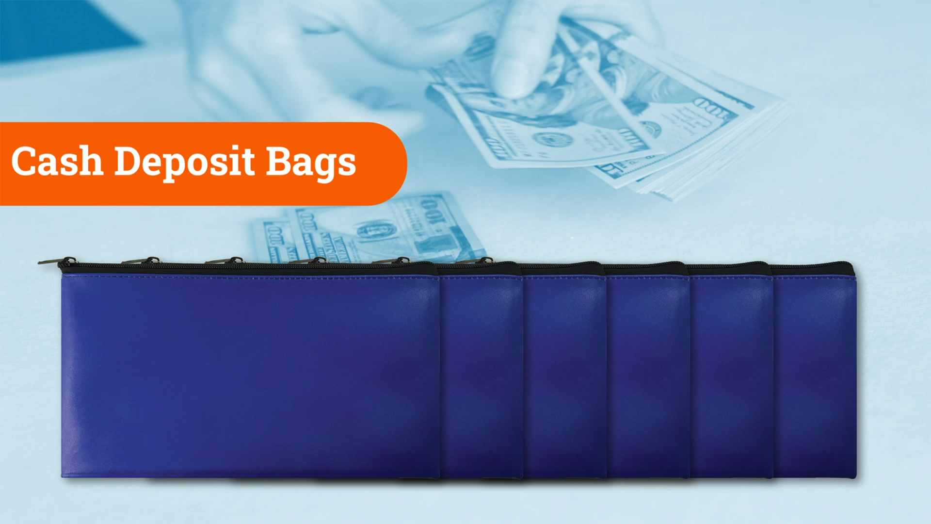 Deposit Bag 100 PCS 6”x9” Clear Business Bank Deposit New Zealand