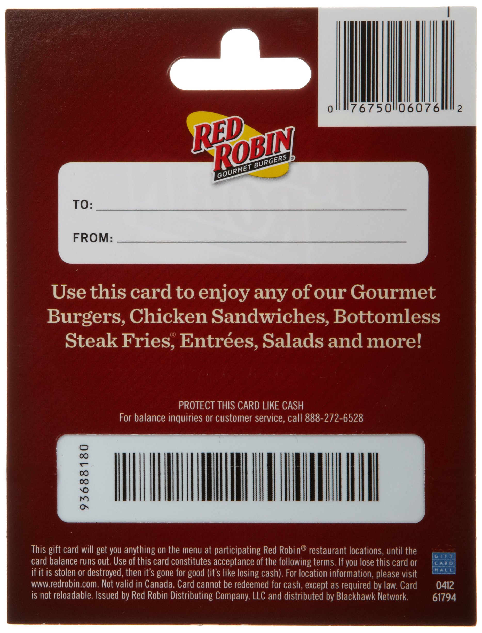 Red Robin Gift CardB00BXLVIWY | Encarguelo.com.ec