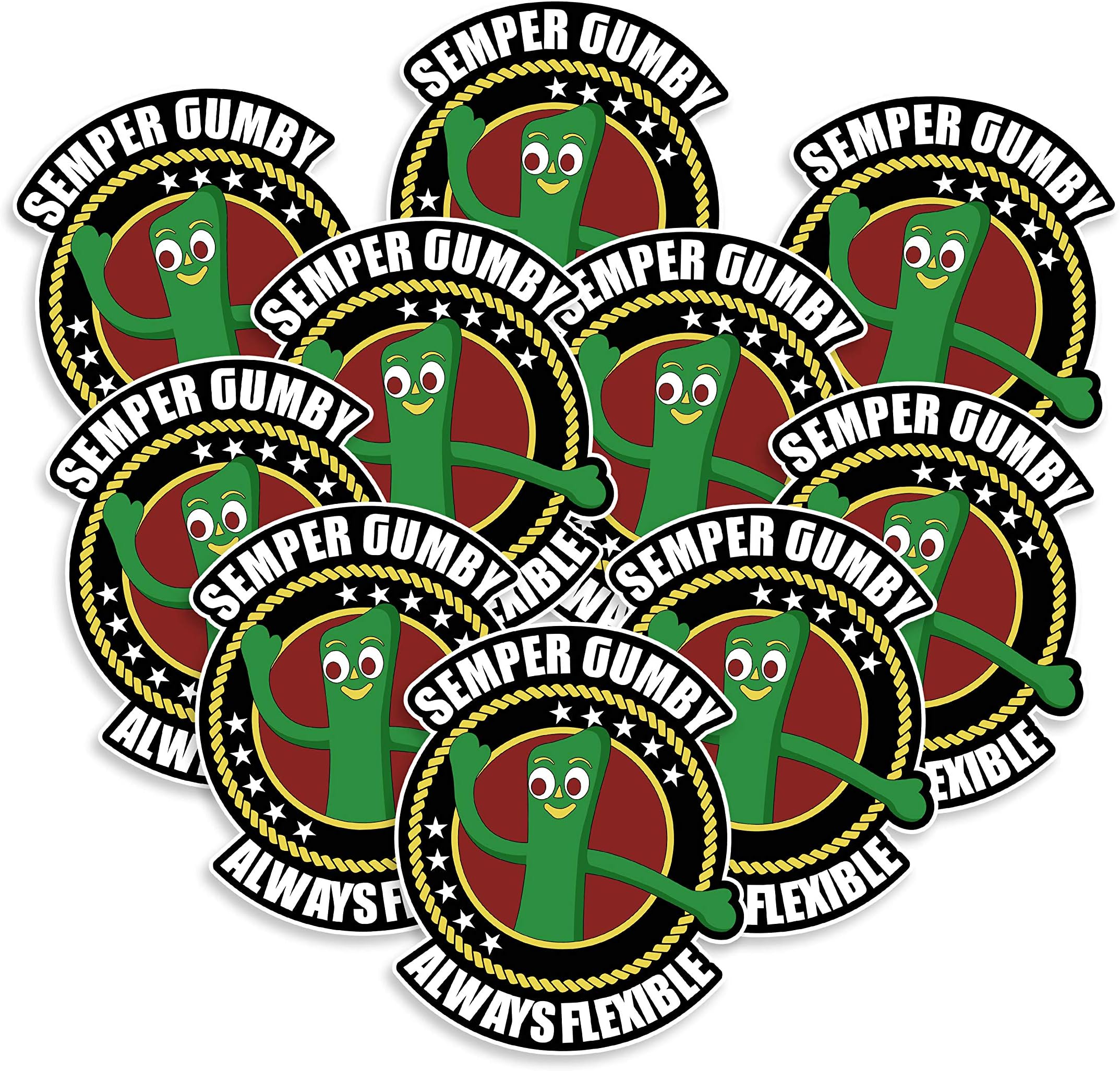 Amazon.com: 20 Pcs Stickers Pack Gumby Colorful Pokey Aesthetic Vinyl ...