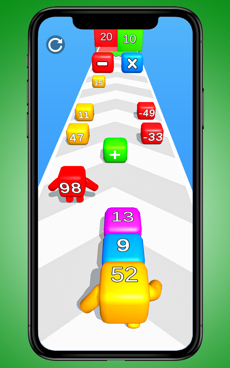 Level Up Number Merge Master: 2048 Merge Race & Math Number Run ...