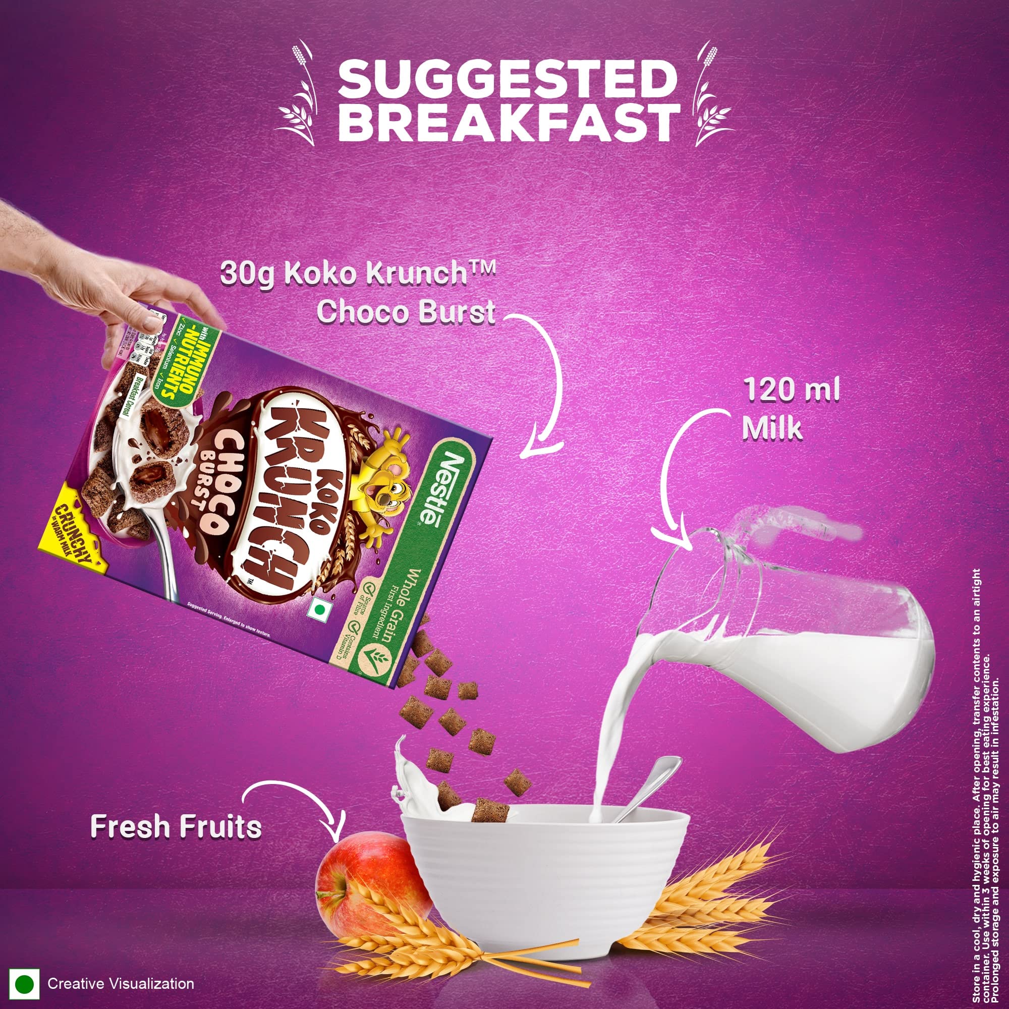 Buy NESTLE Koko Krunch Choco Burst Cereal 500g | Choco Flakes made with ...