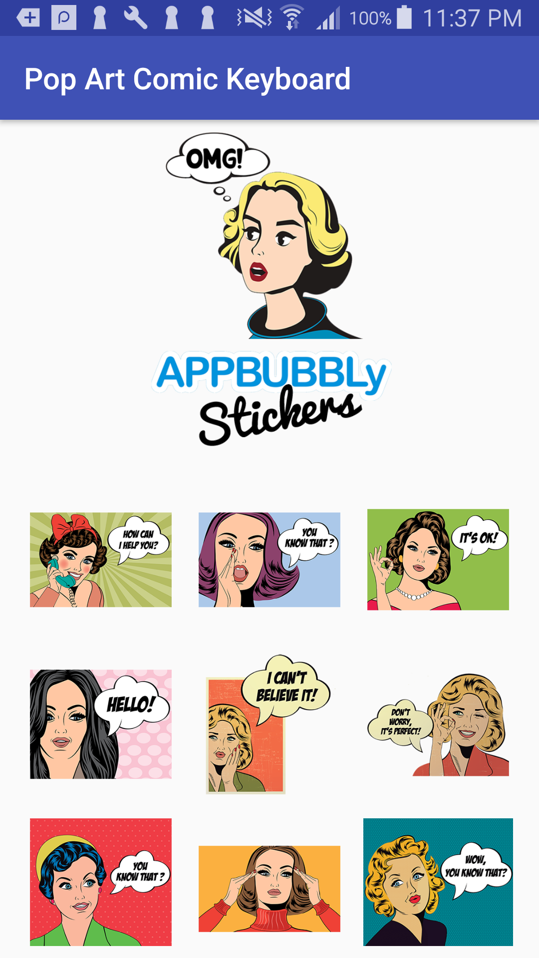 Pop Art Comics Keyboard Stickers for Gboard - App on Amazon Appstore