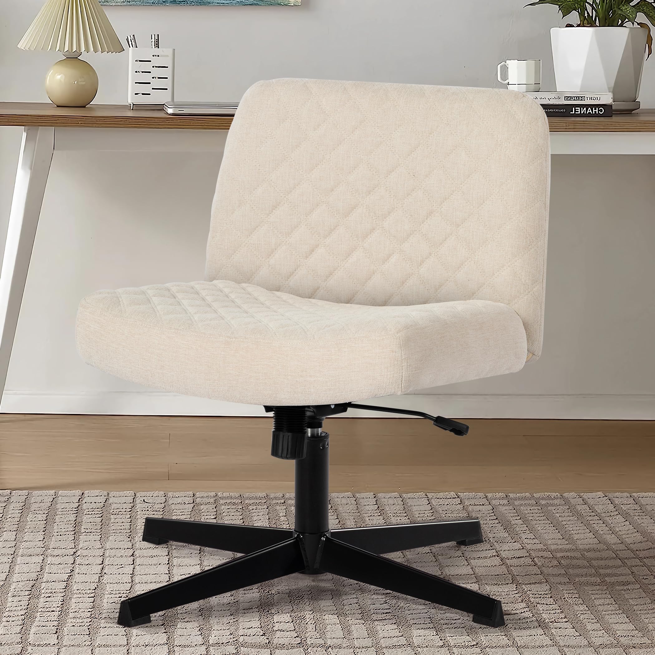 Amazon.com: Armless Fabric Office Desk Chair,Home Office Chair No ...