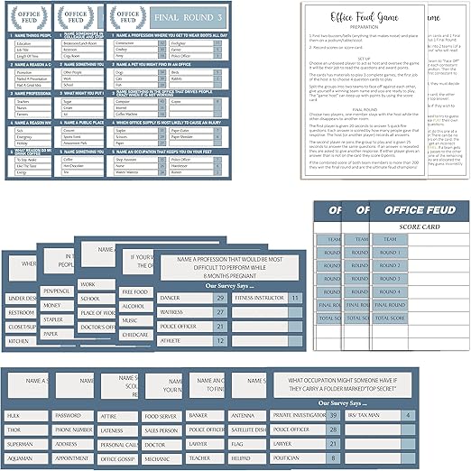 Amazon.com: Office Feud Quiz, Office Trivia Games for Family, Buzzers ...