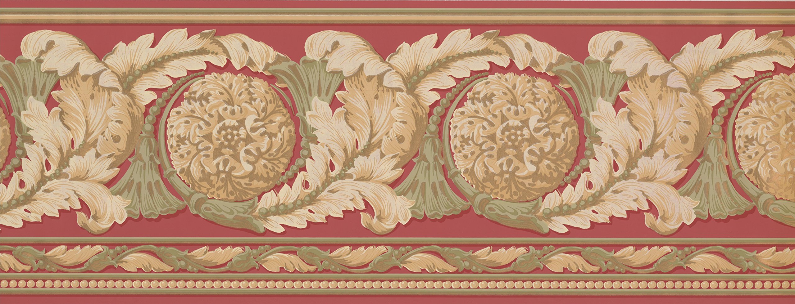 Red Damask Border Designs Luxury Gold Silk Weaves Damask Pattern On