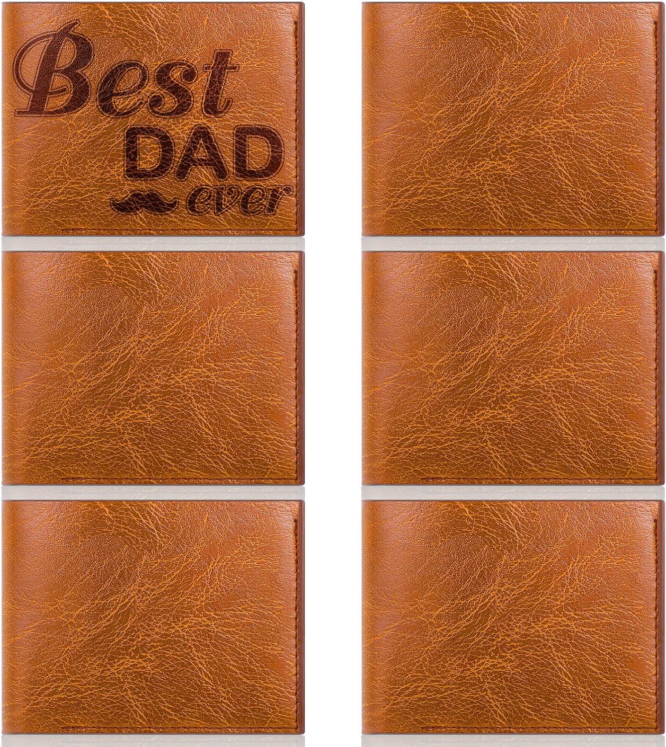 Amazon.com: Sotiff 12 Pcs Bulk Leather Wallets Men Laser Engraving ...