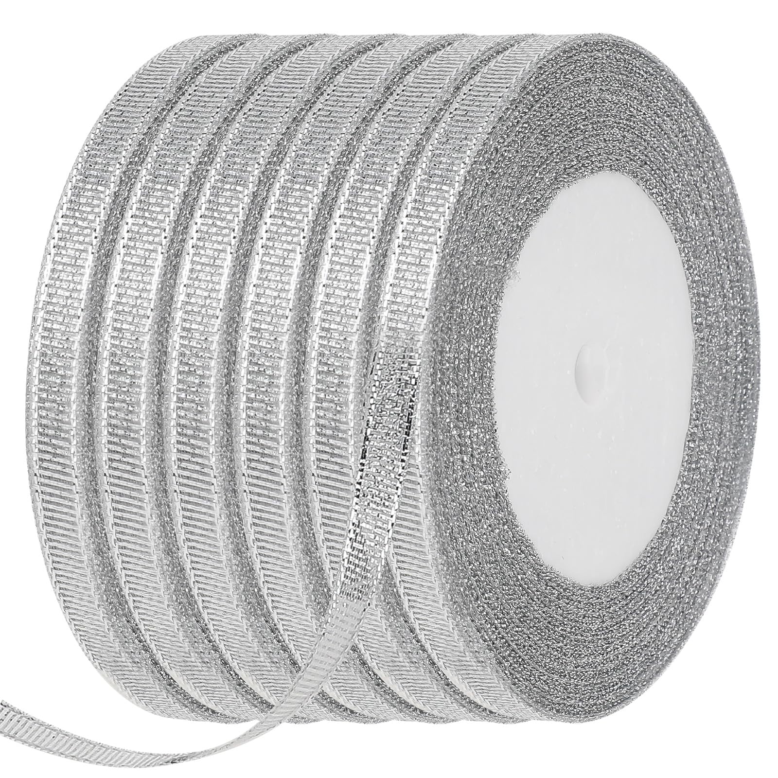 Amazon.com: Silver Curling Ribbon, 6 Rolls 1/4inch x 150 Yard Silver ...
