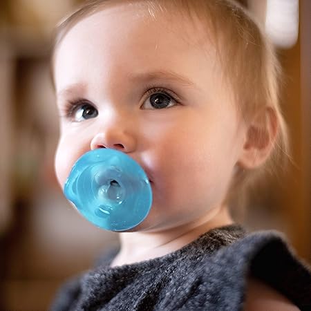 Amazon.com: Nuby 2 Piece 100% Silicone Natural Cherry Shape Pacifiers ...