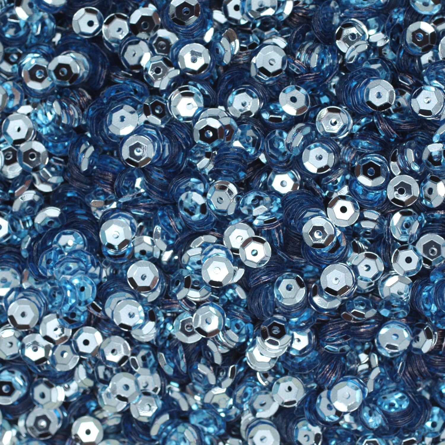Amazon.com: 5mm Cup Facet Sequins ~ Pastel Sky Blue Metallic ~ Loose ...