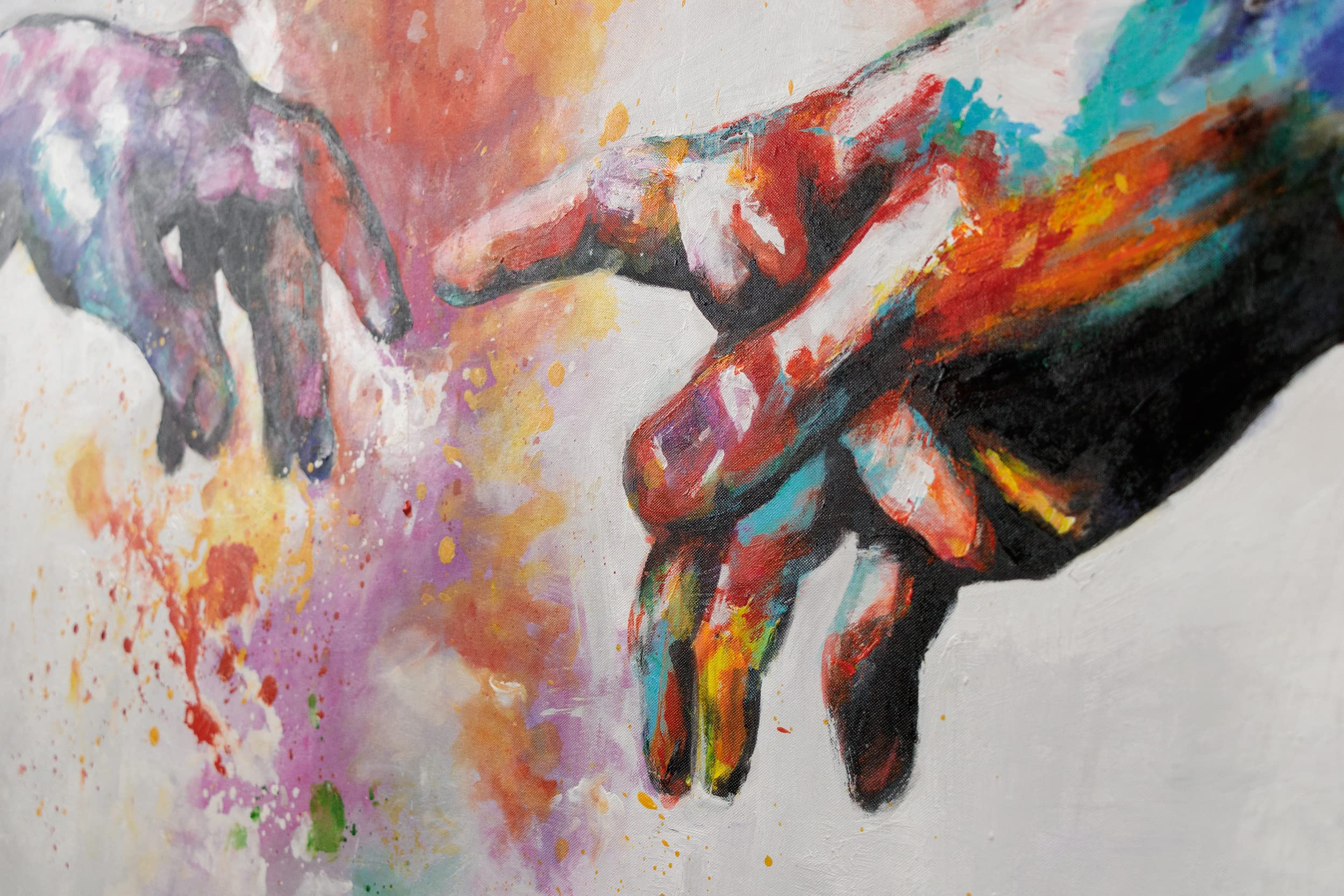 Acrylic Hand Painting Expressive Hands Capture Portraits Of