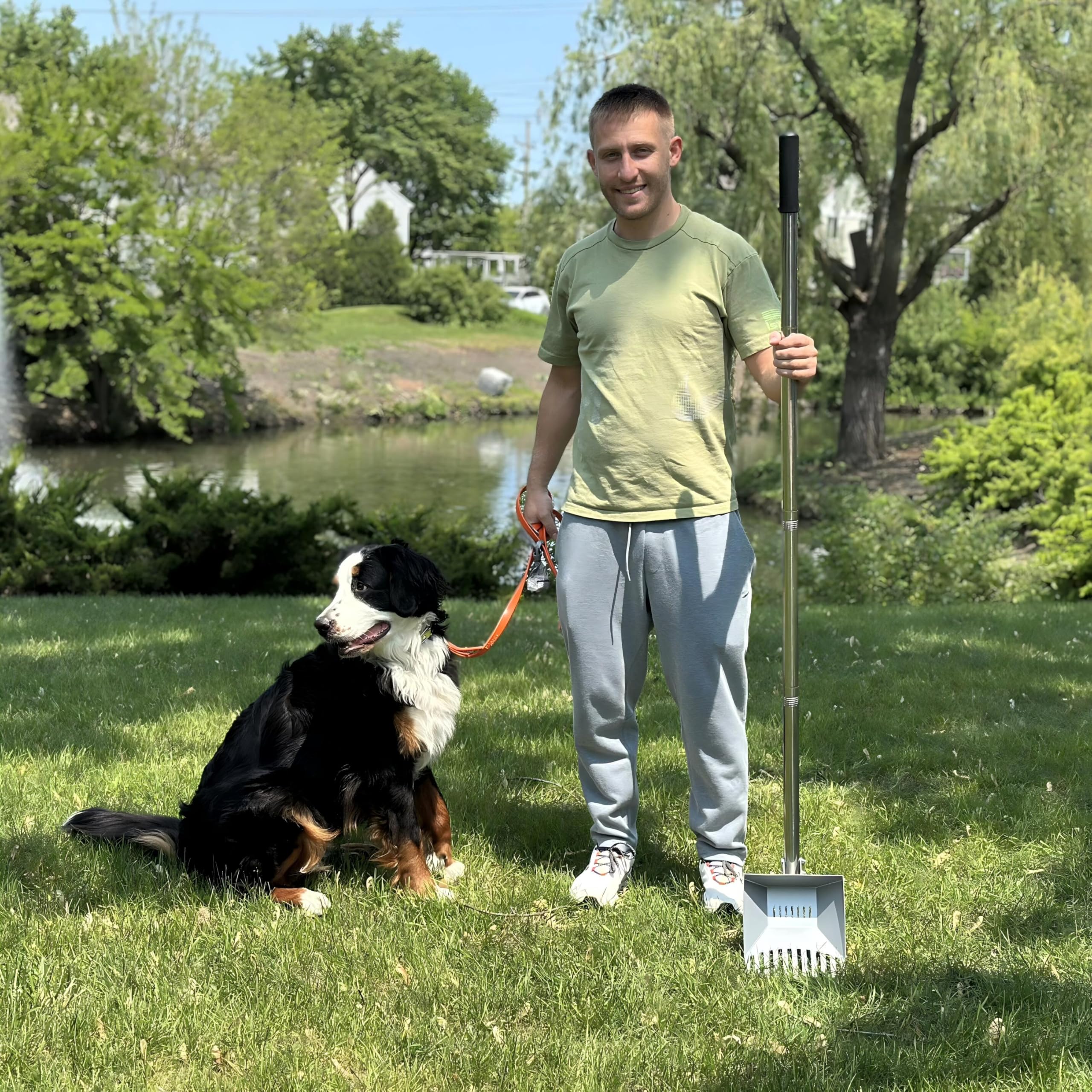 Snapklik.com : Heavy Duty Pooper Scooper 66in Tempered Spring Steel ...