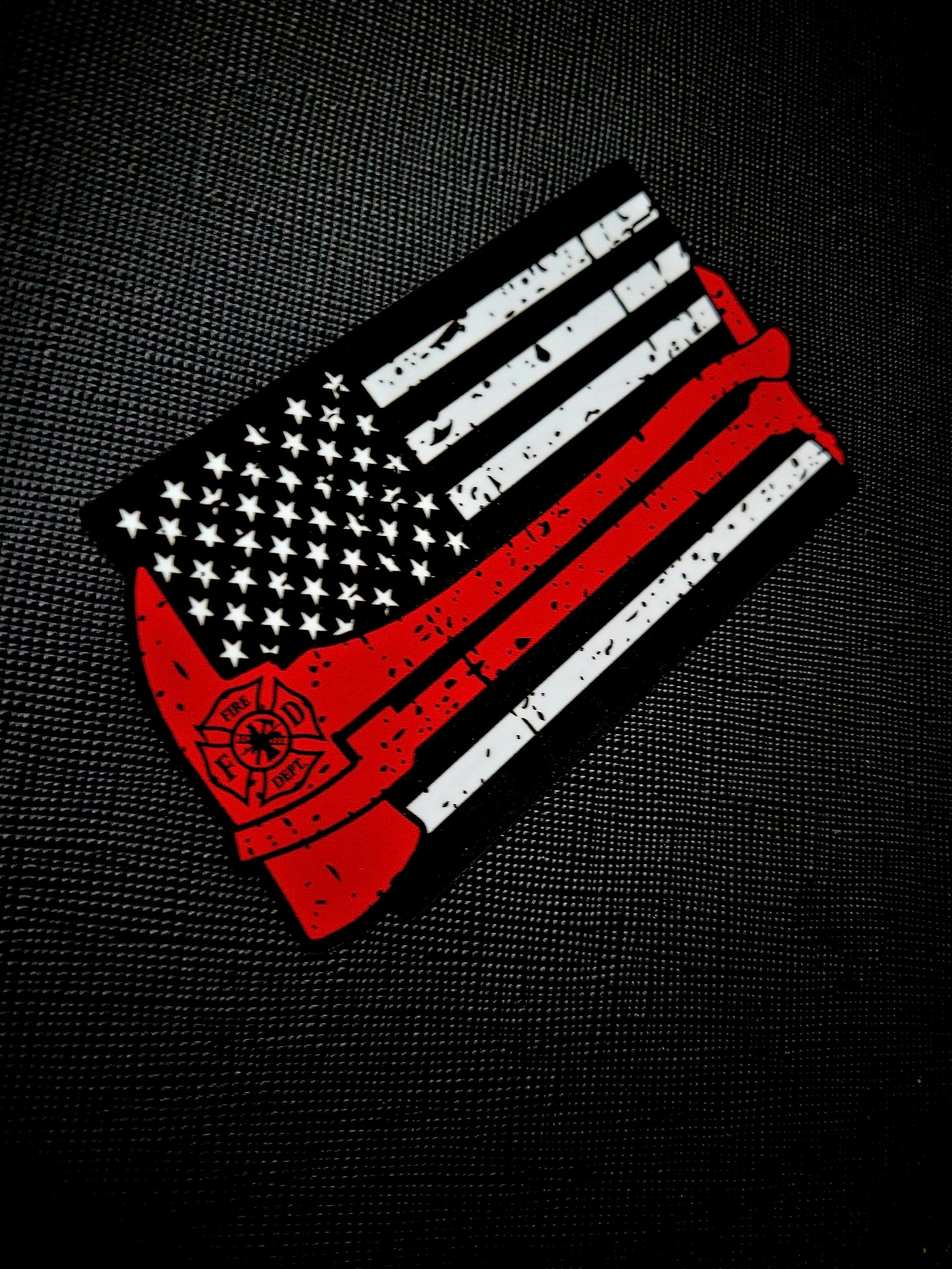 Amazon.com: 2 Pack American Flag Axe Halligan Married Set Firefighter ...