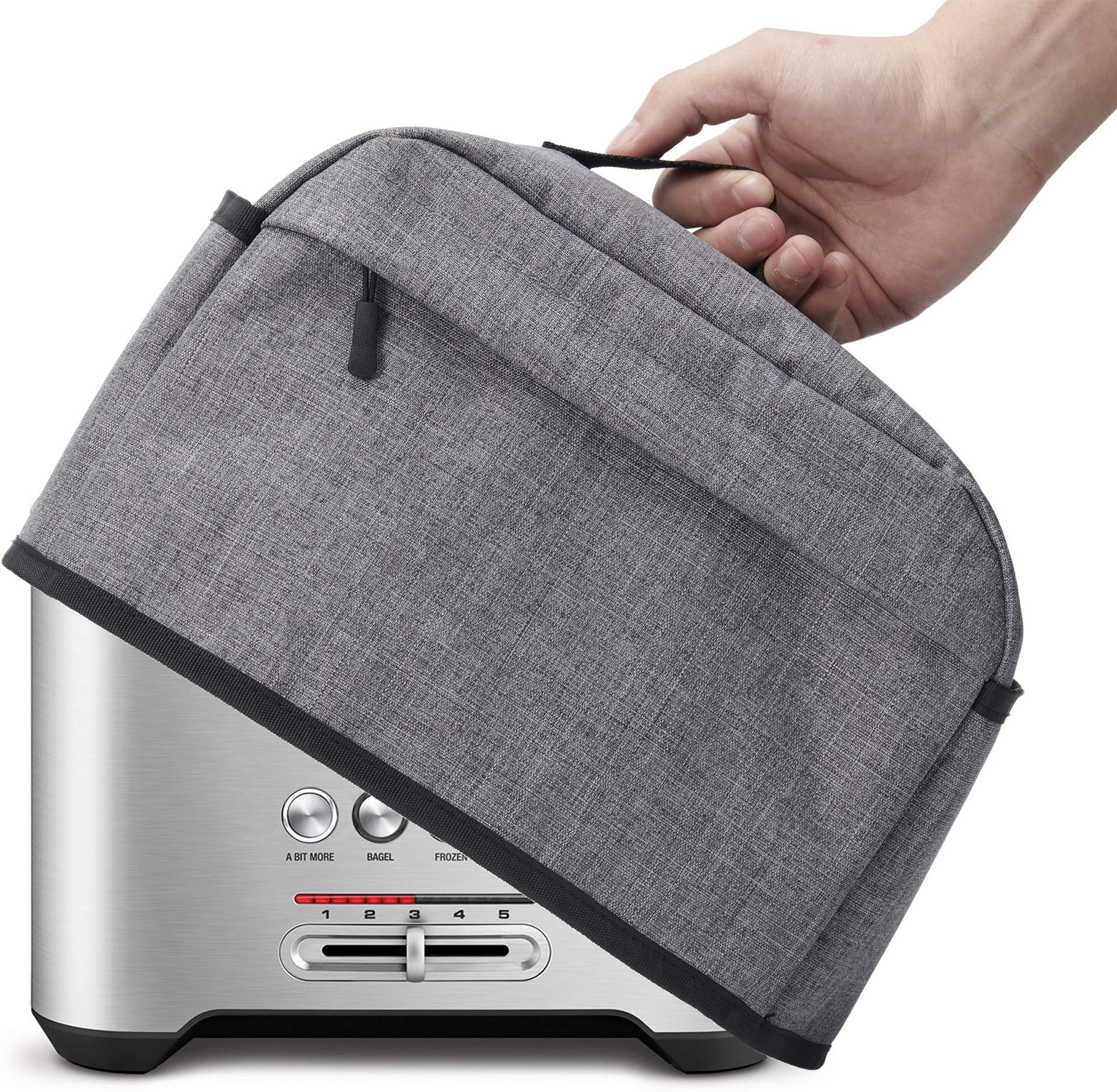 Amazon.com: VOSDANS 2 Slice Toaster Cover with Zipper & Open Pockets ...