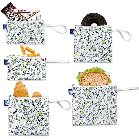Amazon.com: Square One Reusable Bags (Gray, Set of 4, Sandwich & Snack ...