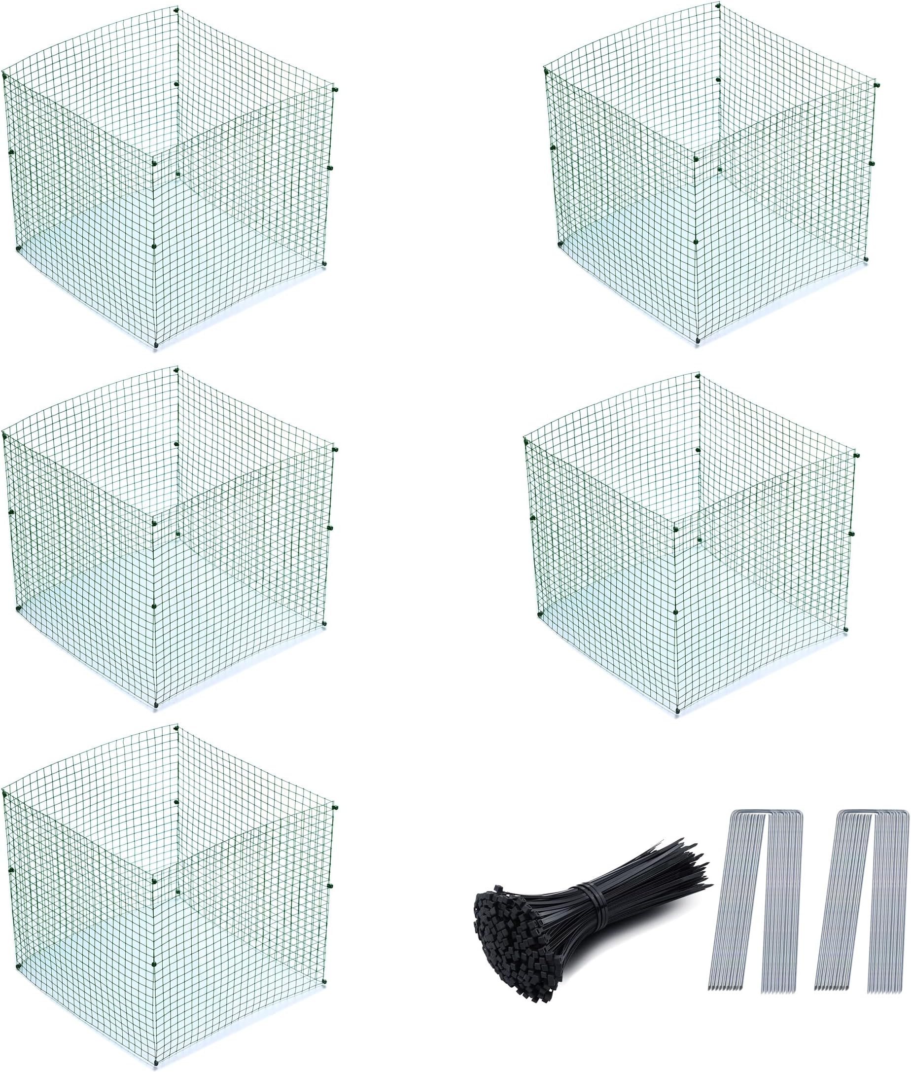 Amazon.com : 6 New Small Wire Plant Protectors, 12" Square, 12" high ...