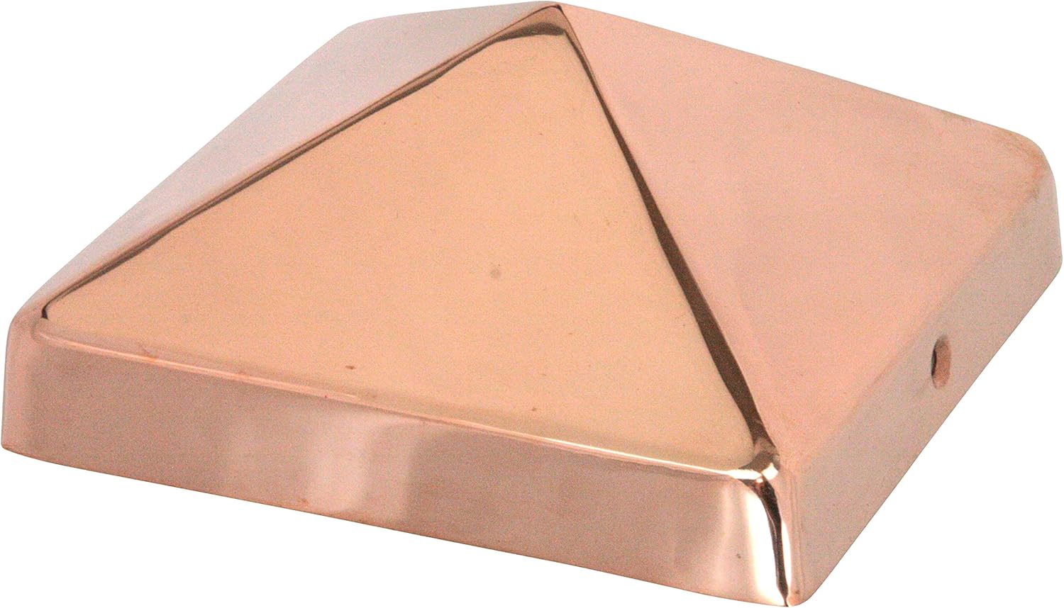 8x8 Copper Pyramid Post Cap by Captiva - Extended Lip - Solid Copper ...