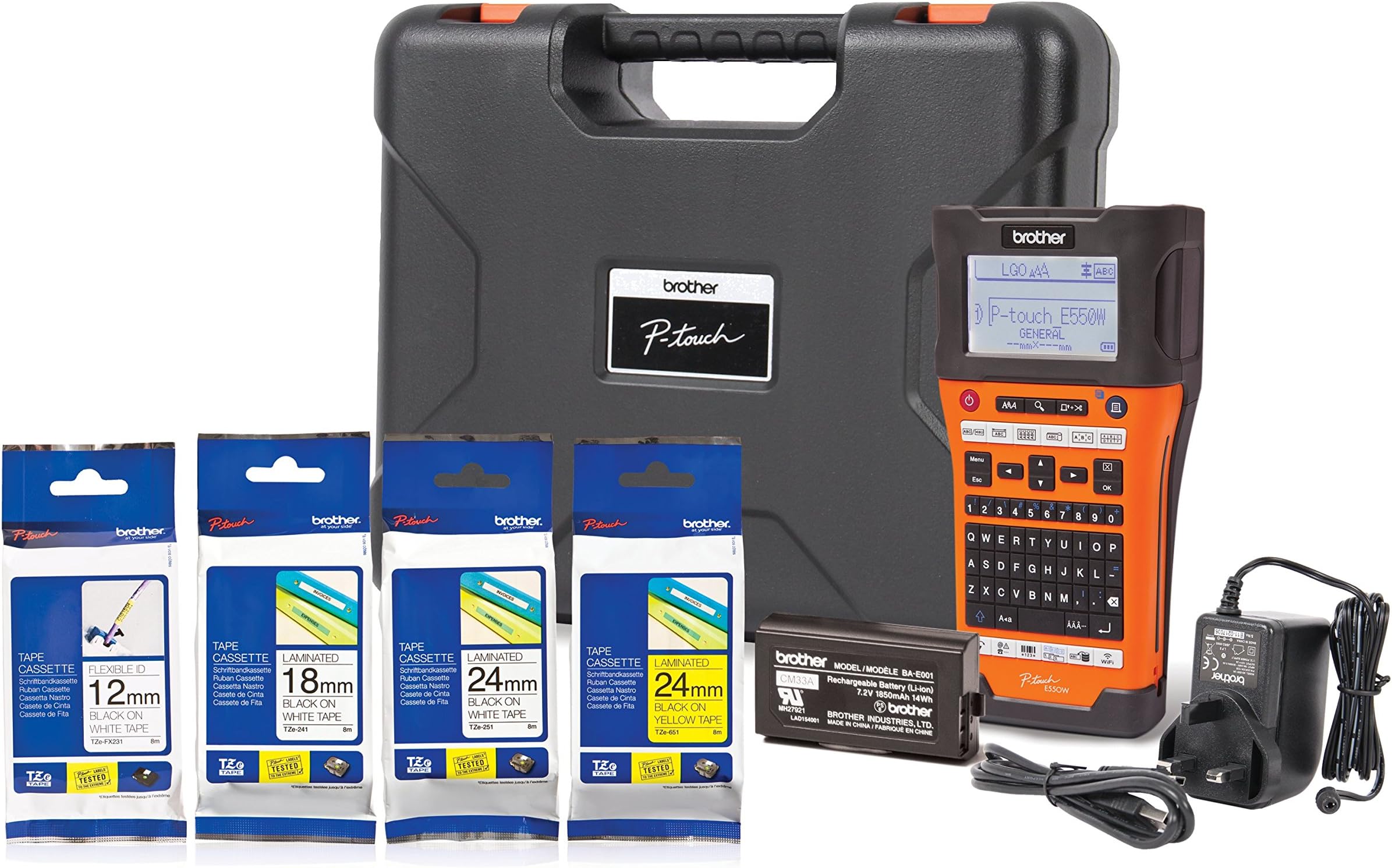 BROTHER PT-E550WSP Electrician Labelling Machine Bundle : Amazon.co.uk ...