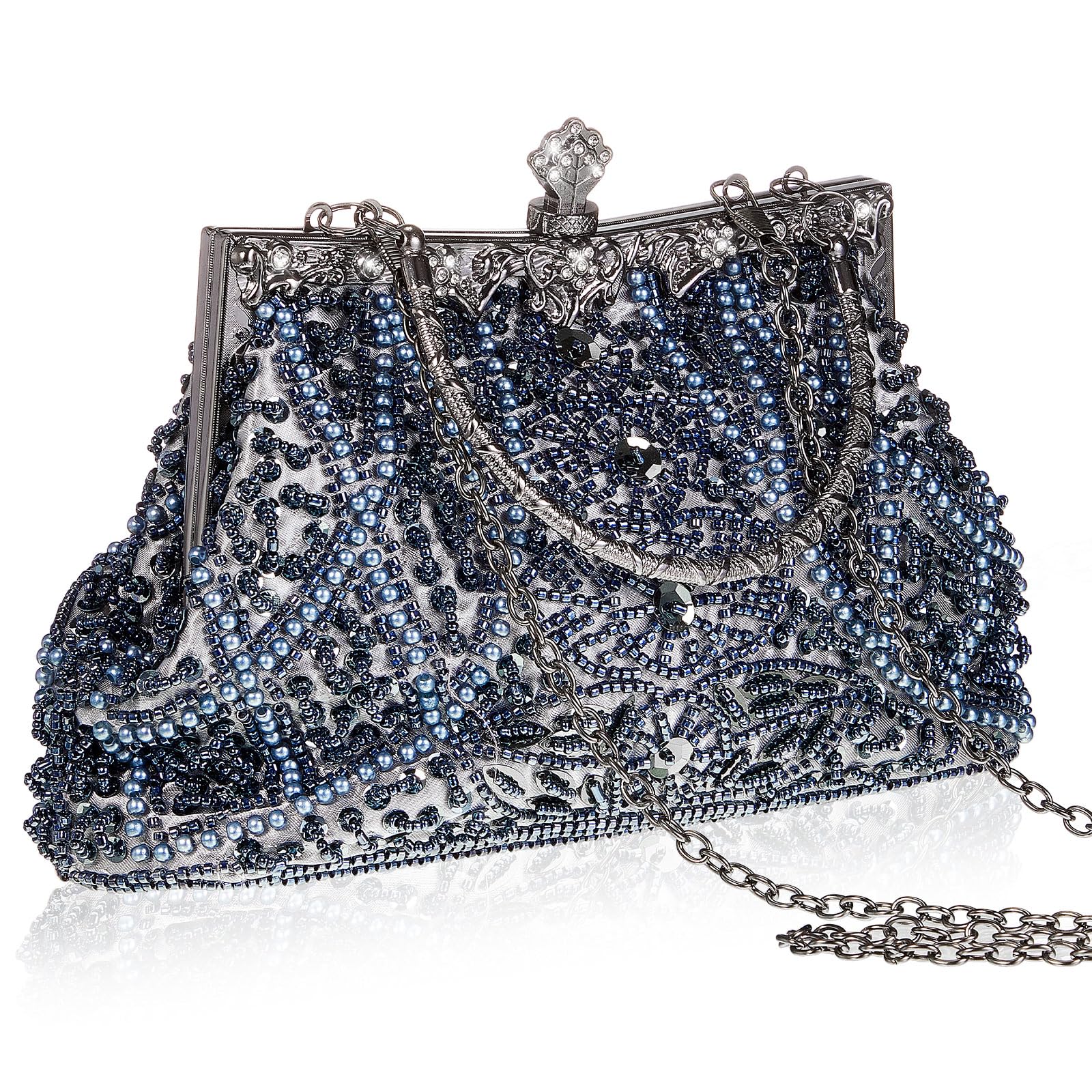 Amylove 1920s Vintage Beaded Clutch Evening Bag for Women Formal 1920s ...