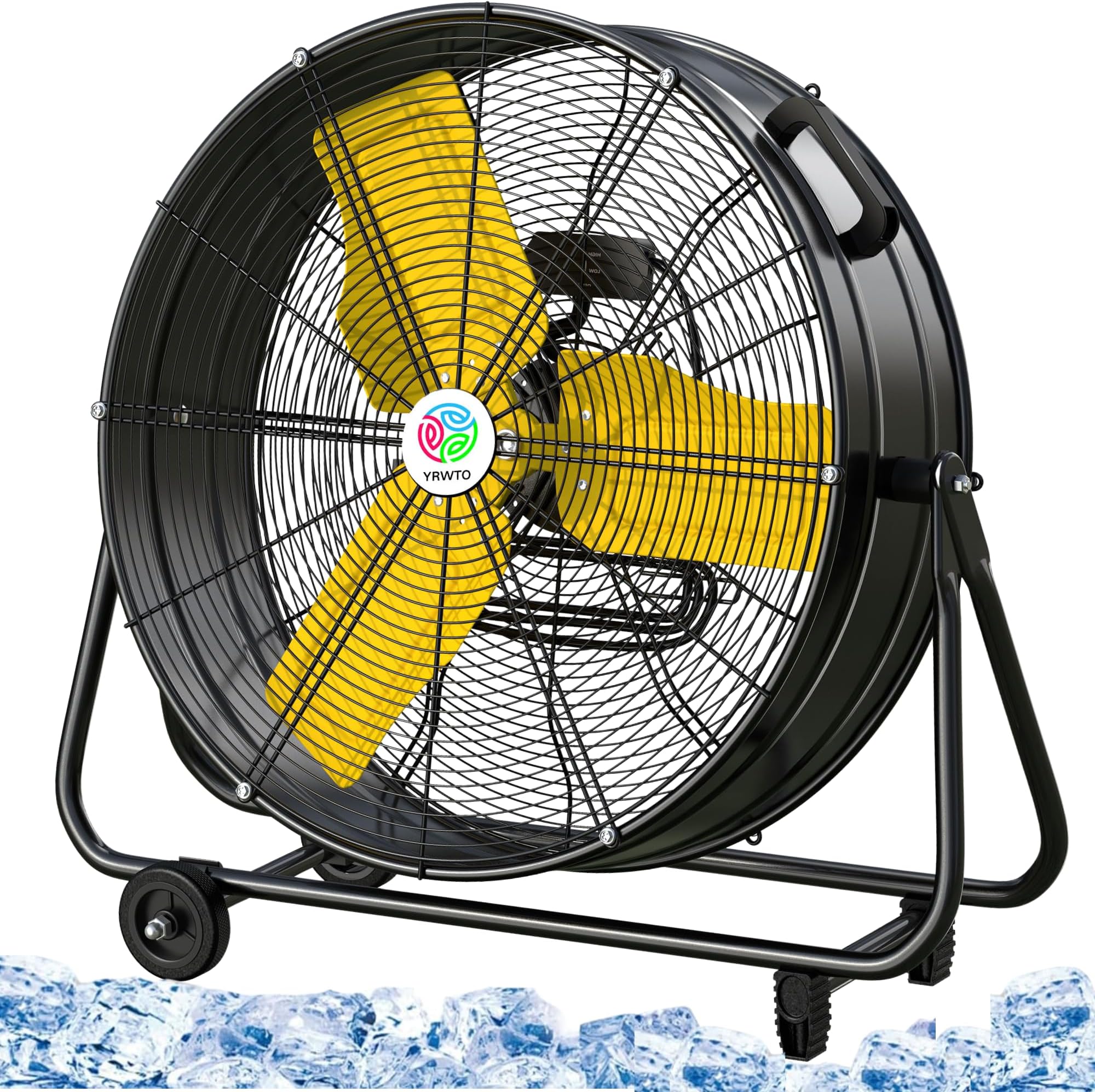 Amazon.com: Industrial Fan 24 Inch Heavy Duty Drum 3 Speed Air ...
