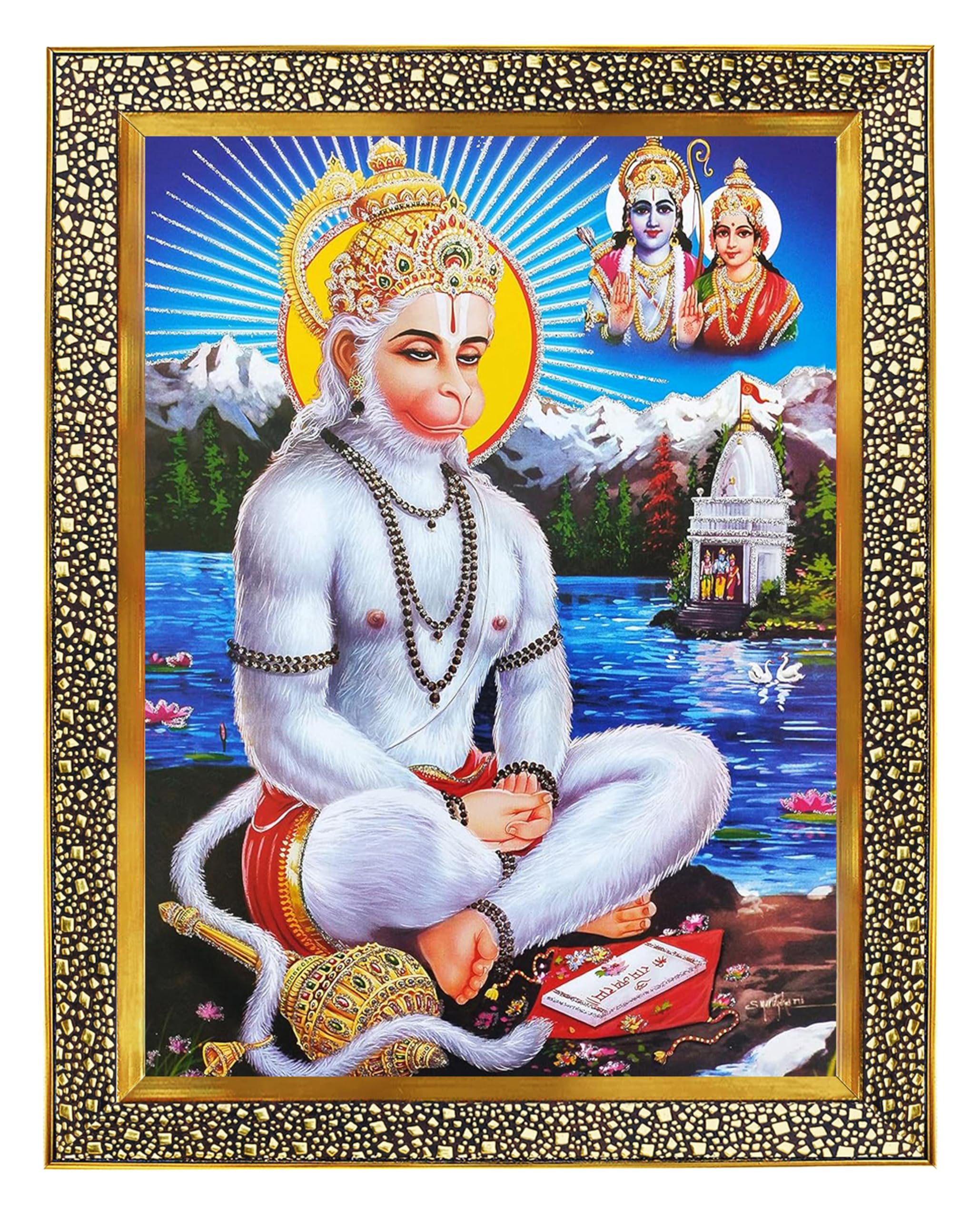 Buy Koshtak Hanuman/Bajrangbali Ji In Dhyan Mudra Praying Shri Ram And ...