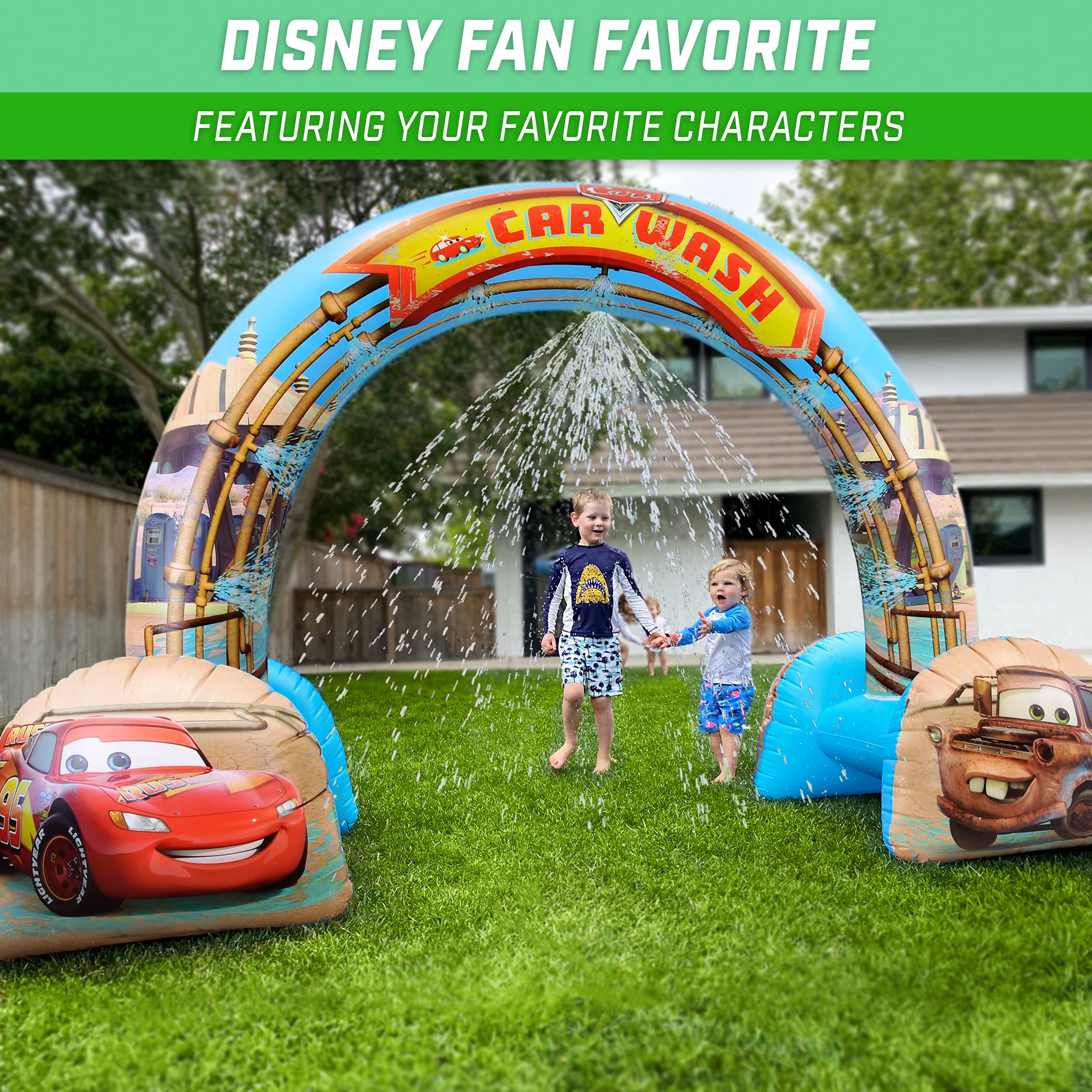 GoFloats Disney Inflatable Arch Sprinkler for Kids - Choose Between ...
