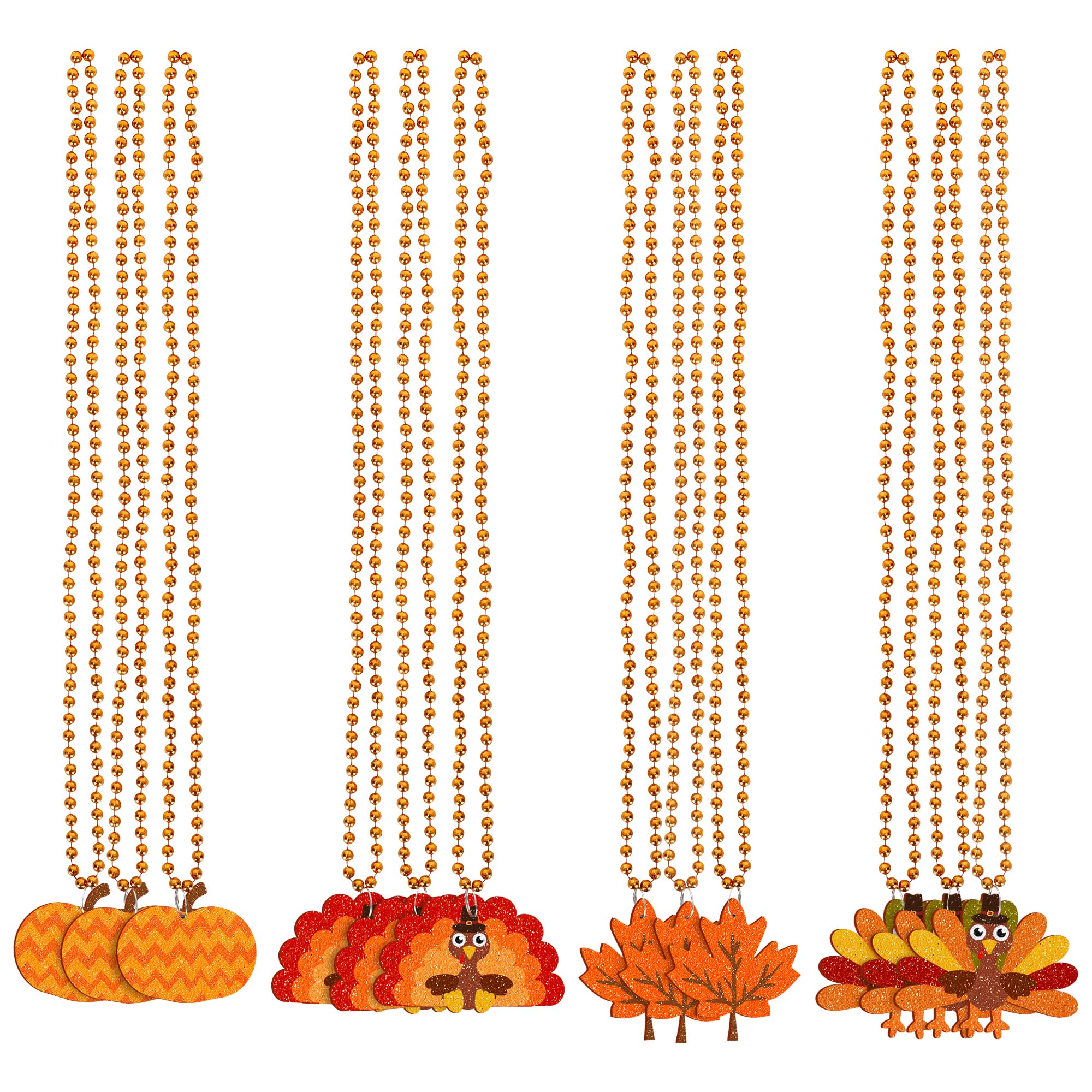 Amazon.com: Thanksgiving Necklace Decorations, 12PCS Thanksgiving Bead ...