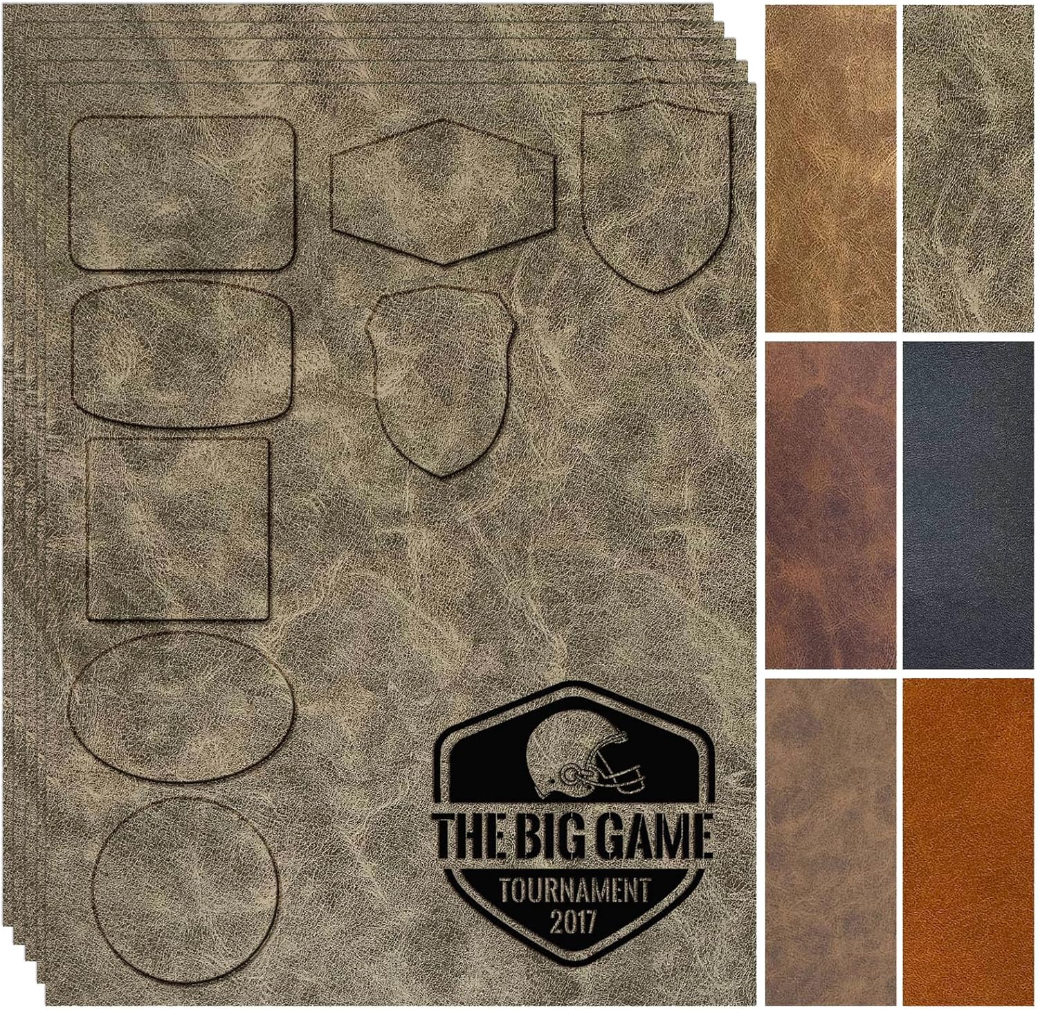 Amazon.com: Gray Laserable Leatherette Sheets with Heat Press Adhesive ...