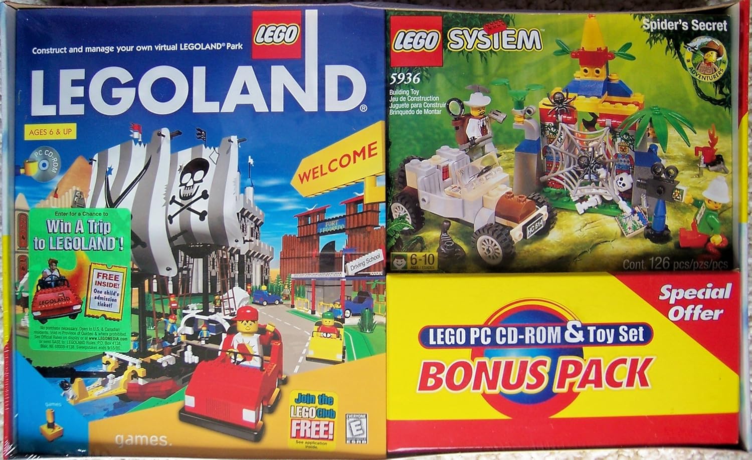 Amazon.com: LEGO PC CD-ROM Bonus Pack: LEGOLAND Theme Park Video Game ...