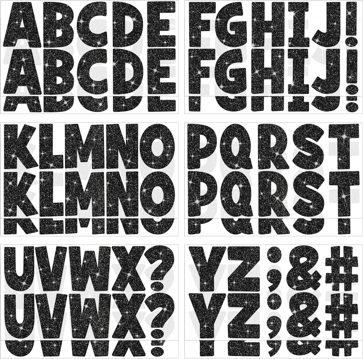 Amazon.com: 128 Pcs Letter Stickers Glitter Large Bulletin Board ...