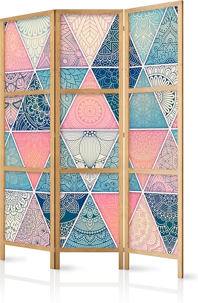 murando - Paravento da Interno 135x172 cm XXL Mandala 3 Pannelli ...