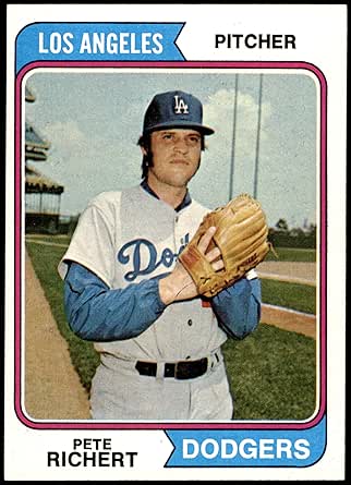 Amazon.com: 1974 Topps # 348 Pete Richert Los Angeles Dodgers (Baseball ...