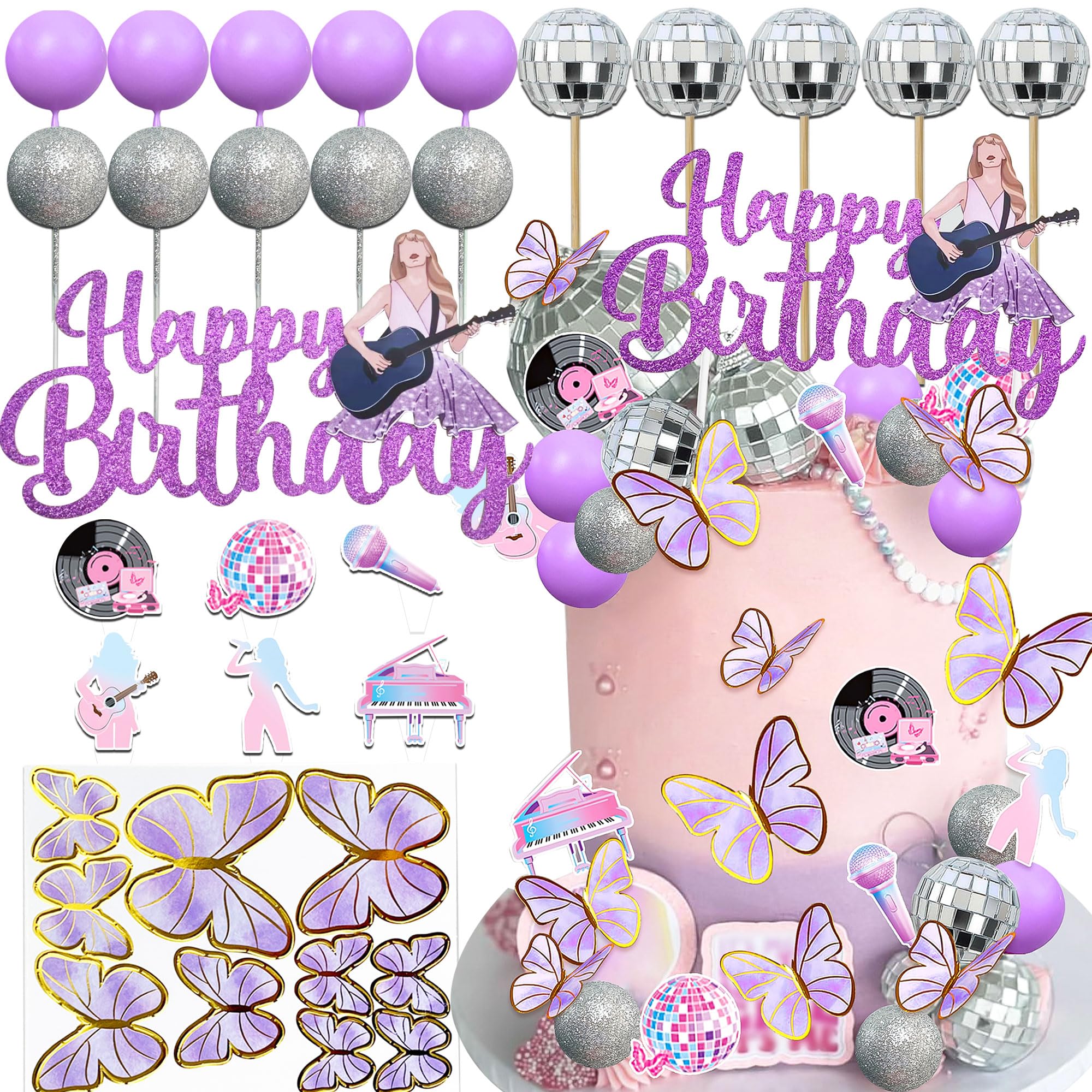 Snapklik.com : Singer Birthday Cake Decoration Party Decorations ...