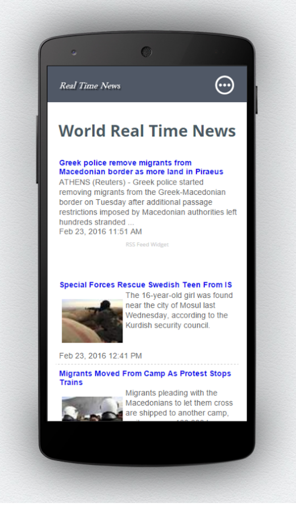 Real Time News Feed