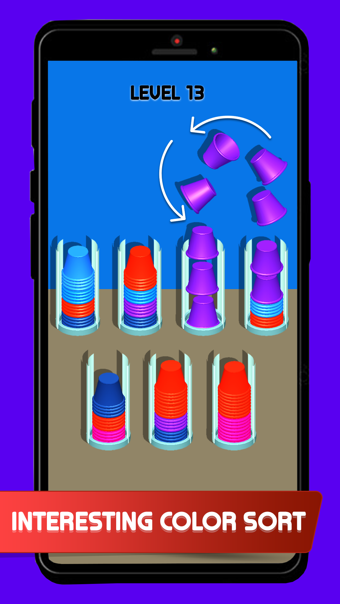 Cup Color Sort Master Match Puzzle 3D: Match Colored Cups Stack Sorting Puzzle Game - App on ...