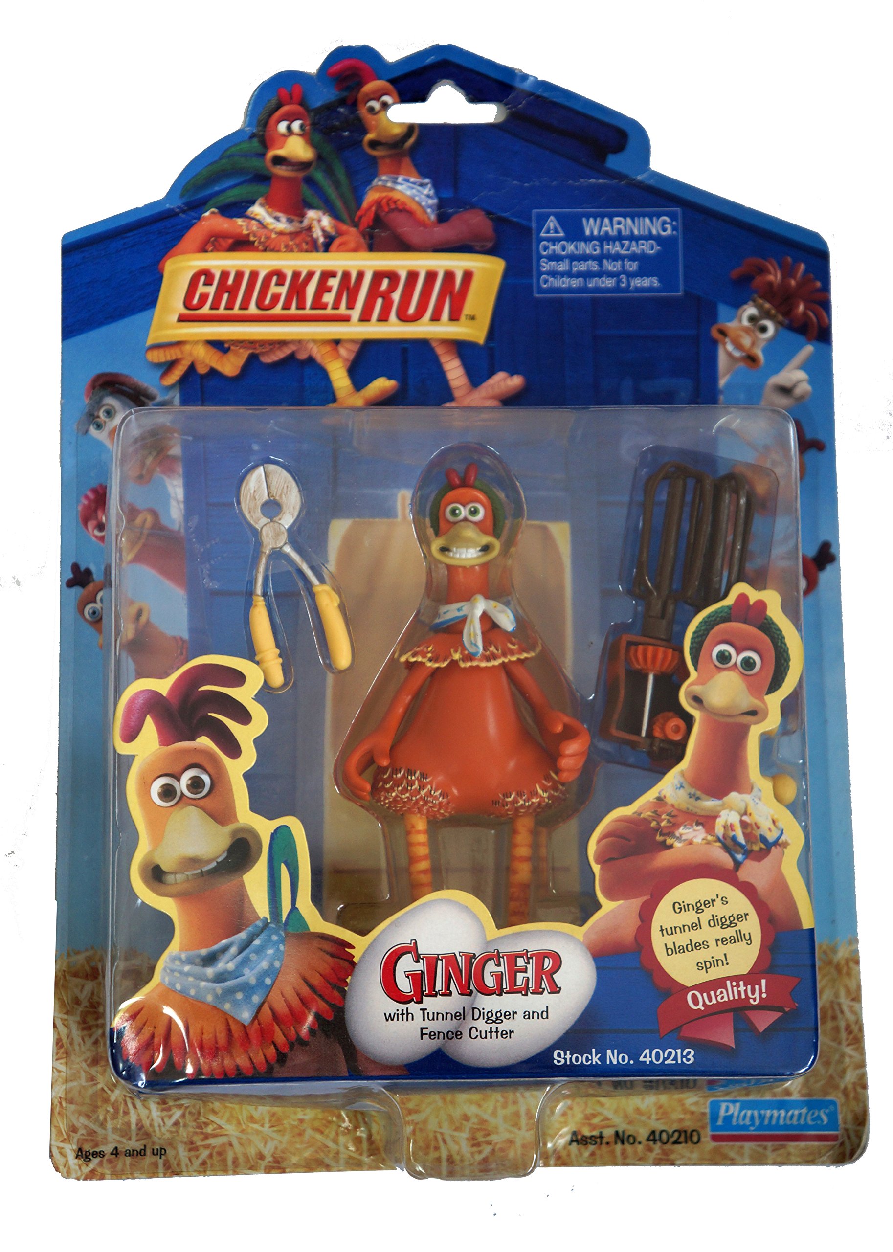 Playmates Chicken Run Ginger Action Figure W Tunnel Digger Fence ...