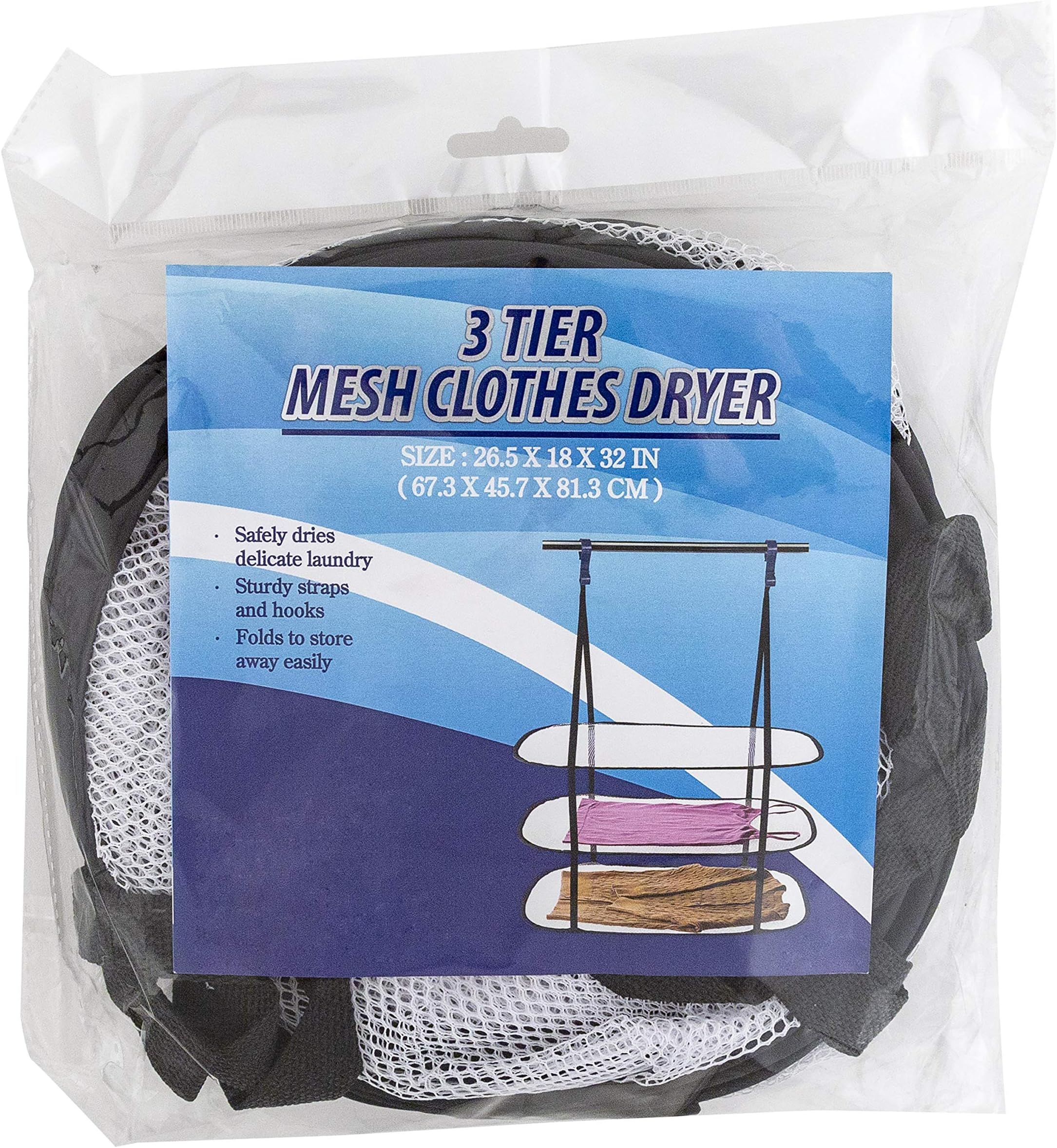 Amazon.com: BIGLEEF Mesh Clothes Hanging Dryer - 3 Tier Foldable ...