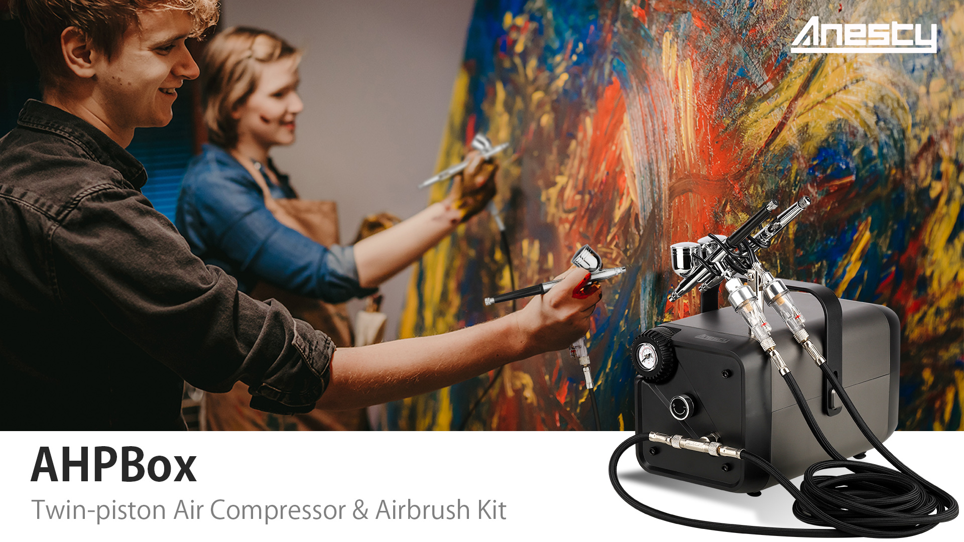 Watch Anesty AHPBox Airbrush Kit with Compressor on Amazon Live