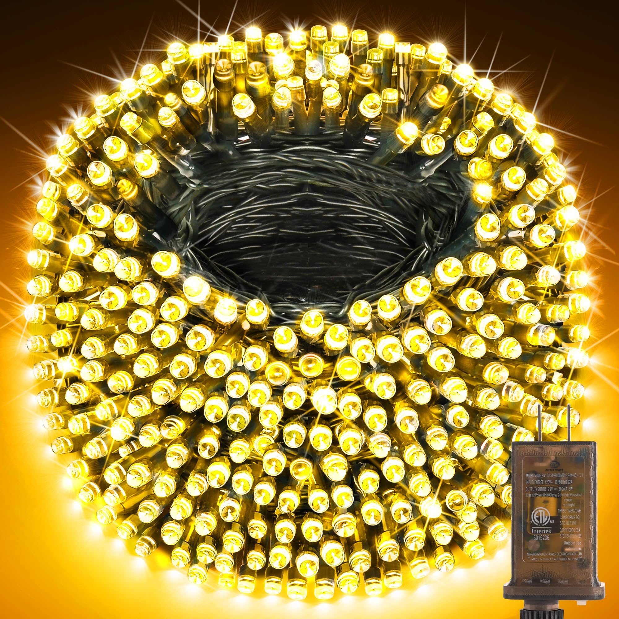 KNONEW 600ft 1500 LED String Lights Outdoor Christmas Lights 8 Modes ...