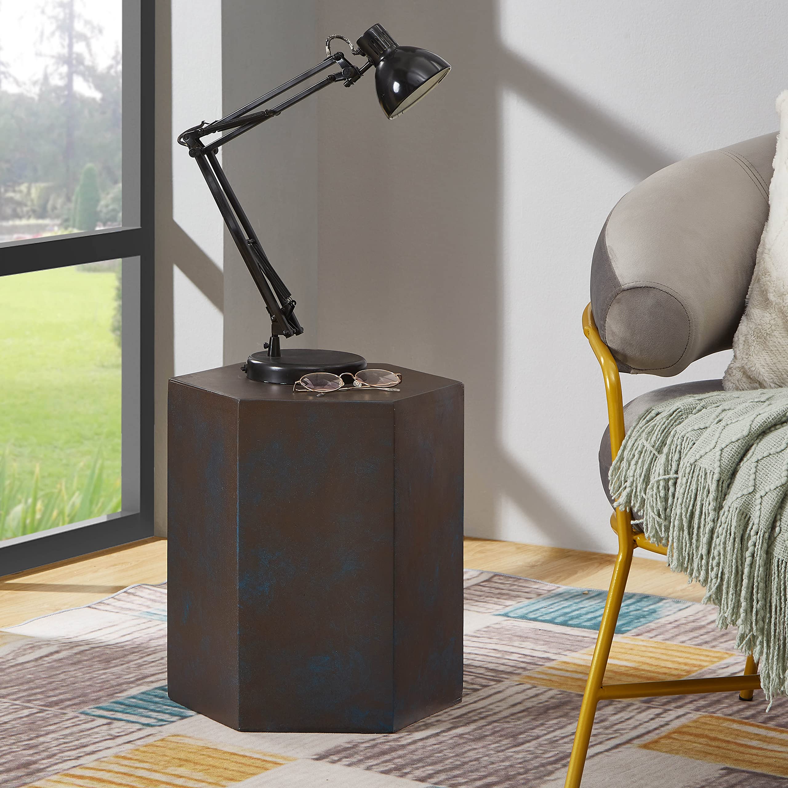 Snapklik.com : Ball & Cast End Concrete Accent Side Table