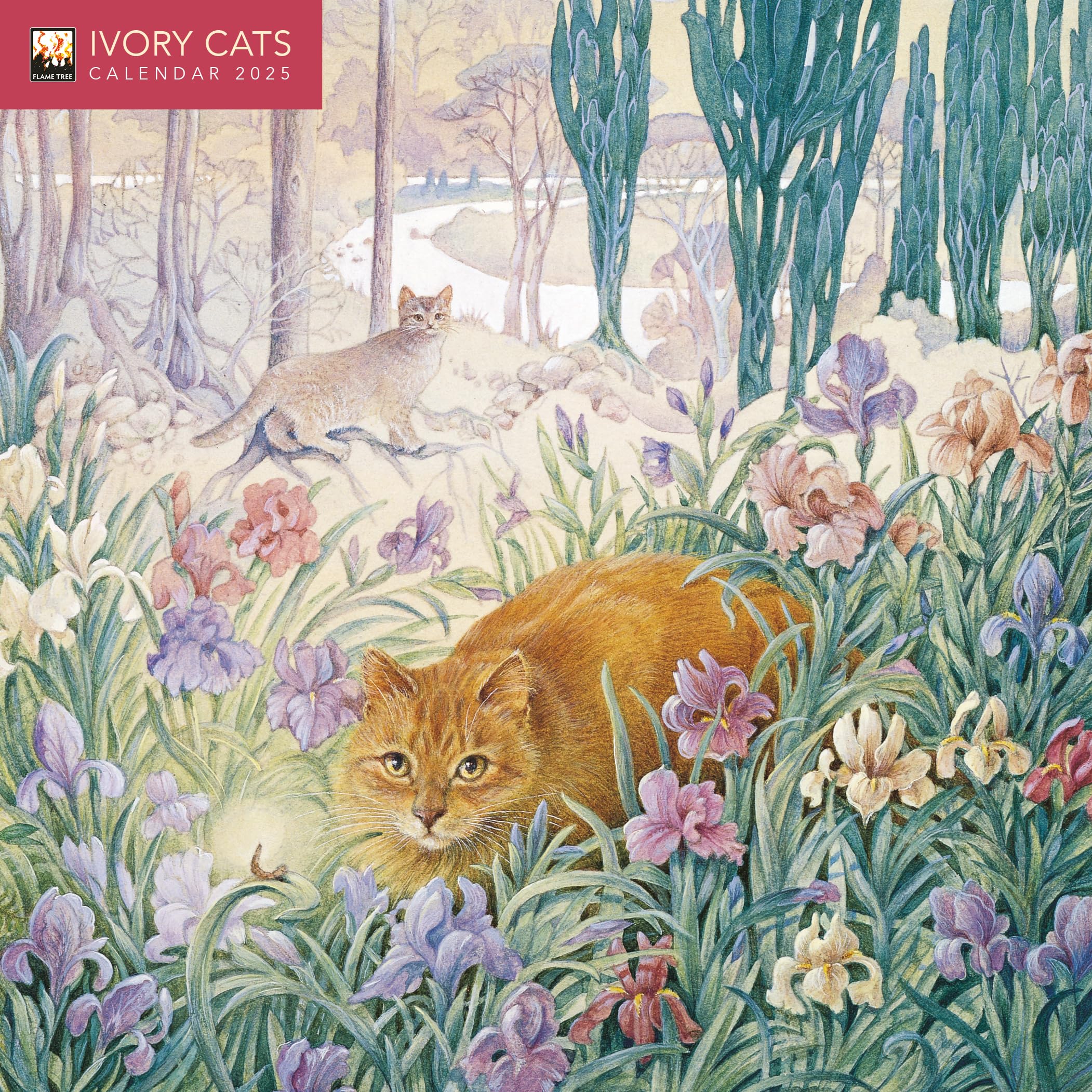 Ivory Cats by Lesley Anne Ivory Mini Wall Calendar 2025 (Art Calendar ...