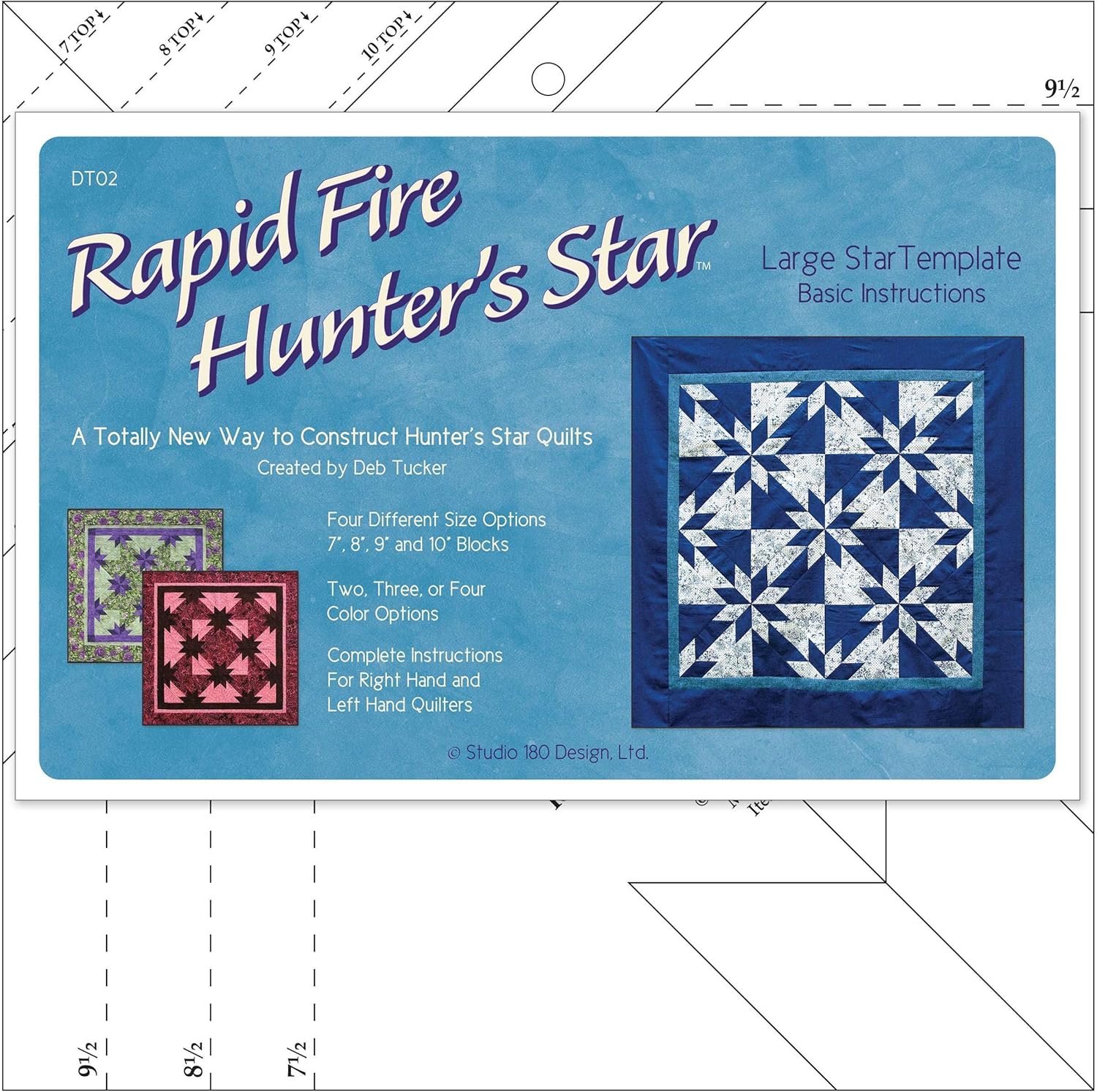 Amazon.com: Studio 180 Design Rapid Fire Hunter's Star Large Quilt Ruler