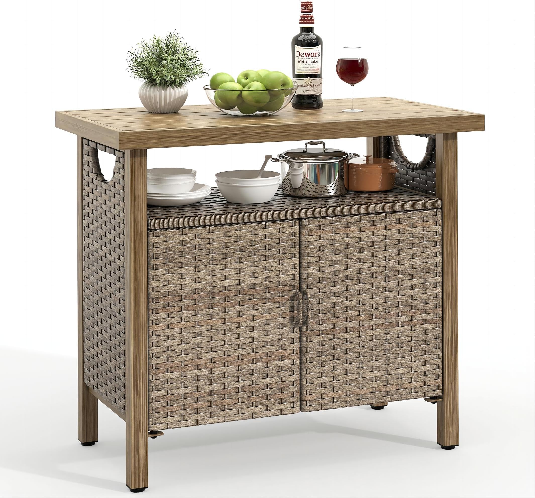 Amazon.com : YITAHOME Outdoor Storage Cabinet, HIPS Weatherproof ...