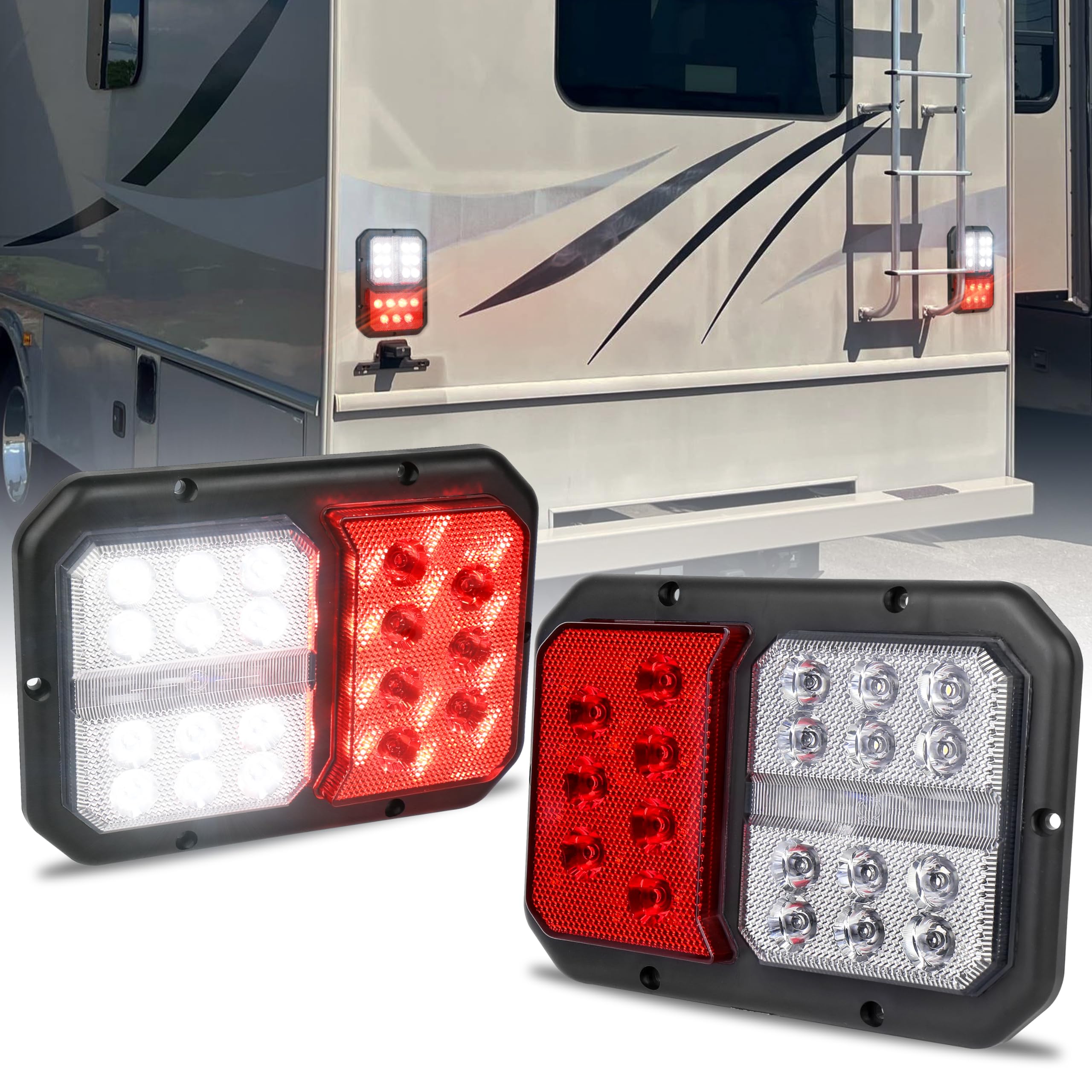 Led Tail Lights For Camper AgriEyes T324 Triple Tail Lights,