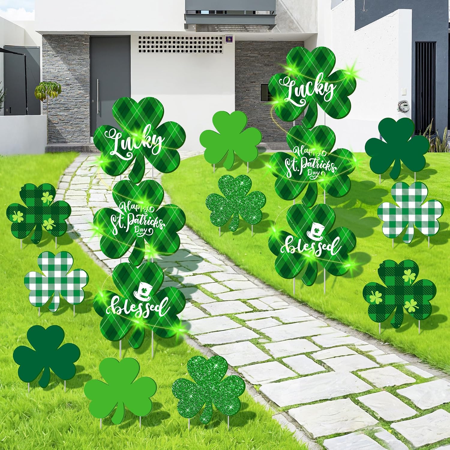 Amazon.com : Vivantia 16 Pieces St. Patrick's Day Decorations Outdoor ...