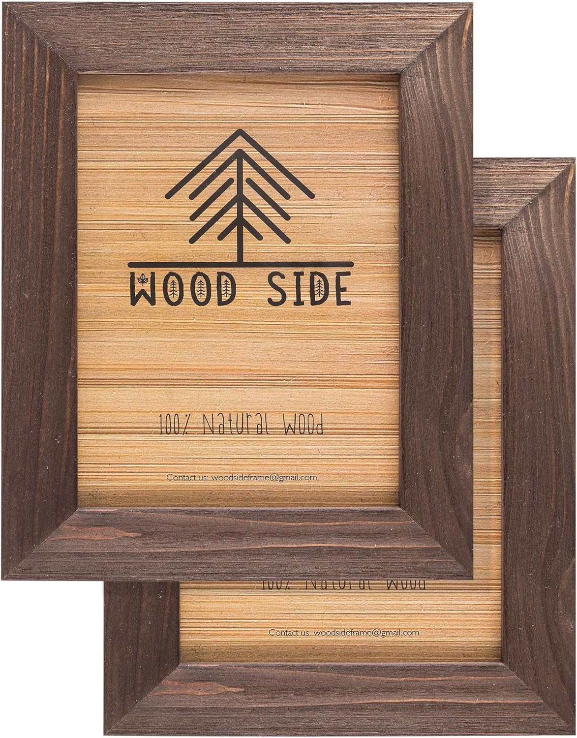 Amazon.com - Rustic Wooden Picture Frame 5x7 Inch - Set of 2-100% ...